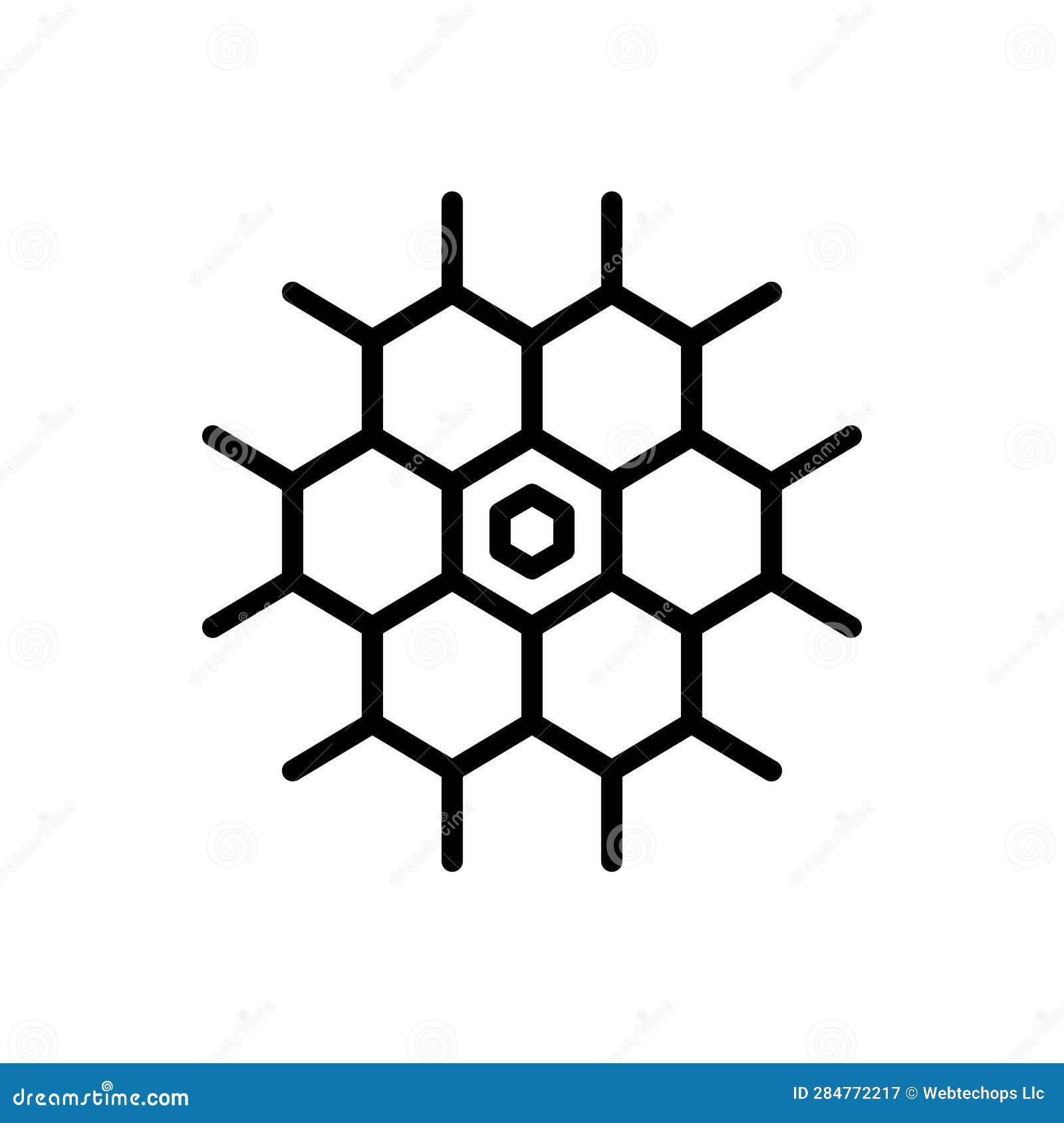 Black Line Icon for Hormone, Molecule and Formula Stock Vector ...