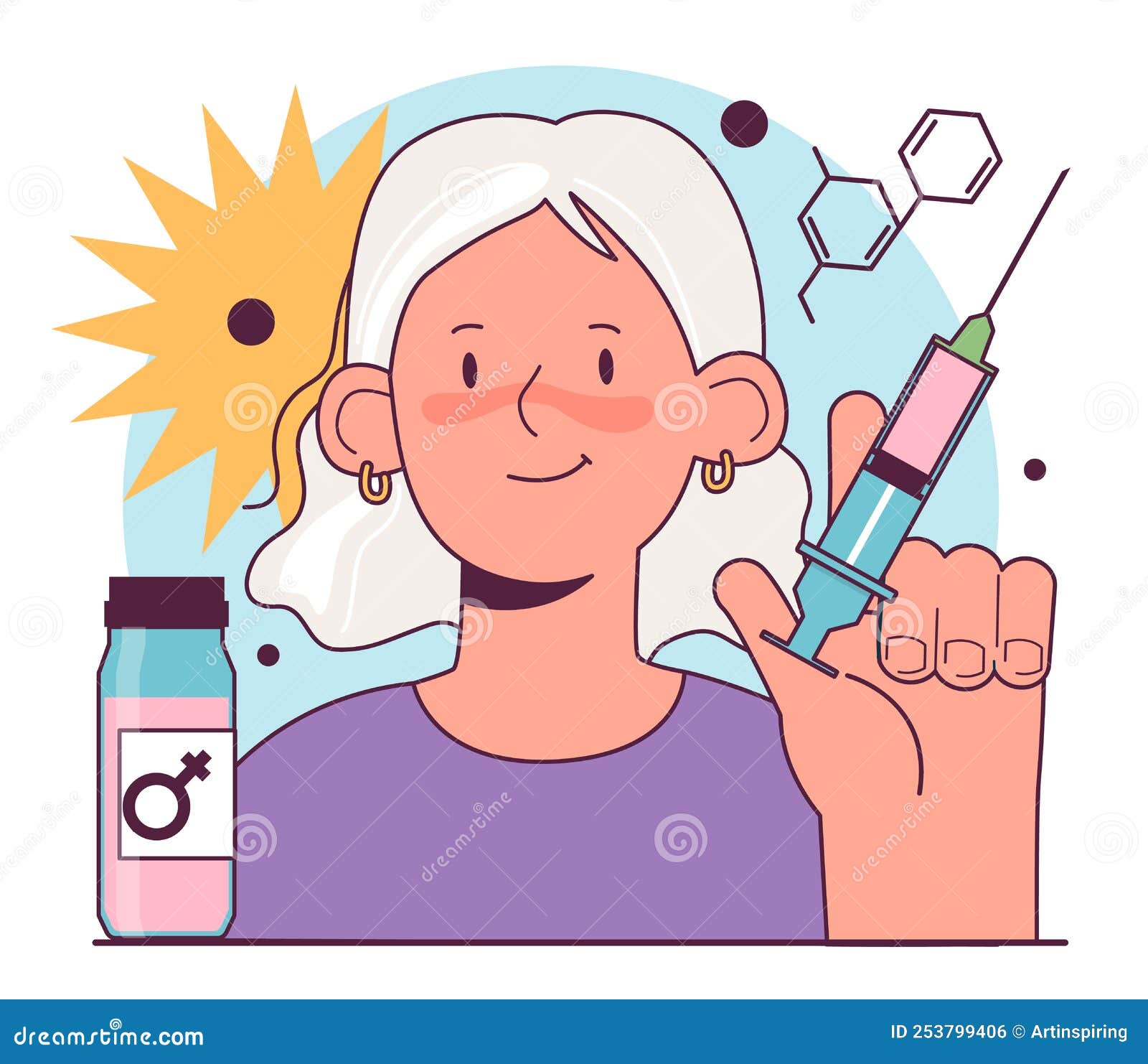 Hormone Replacement Therapy Menopause Treatment And Support Stock