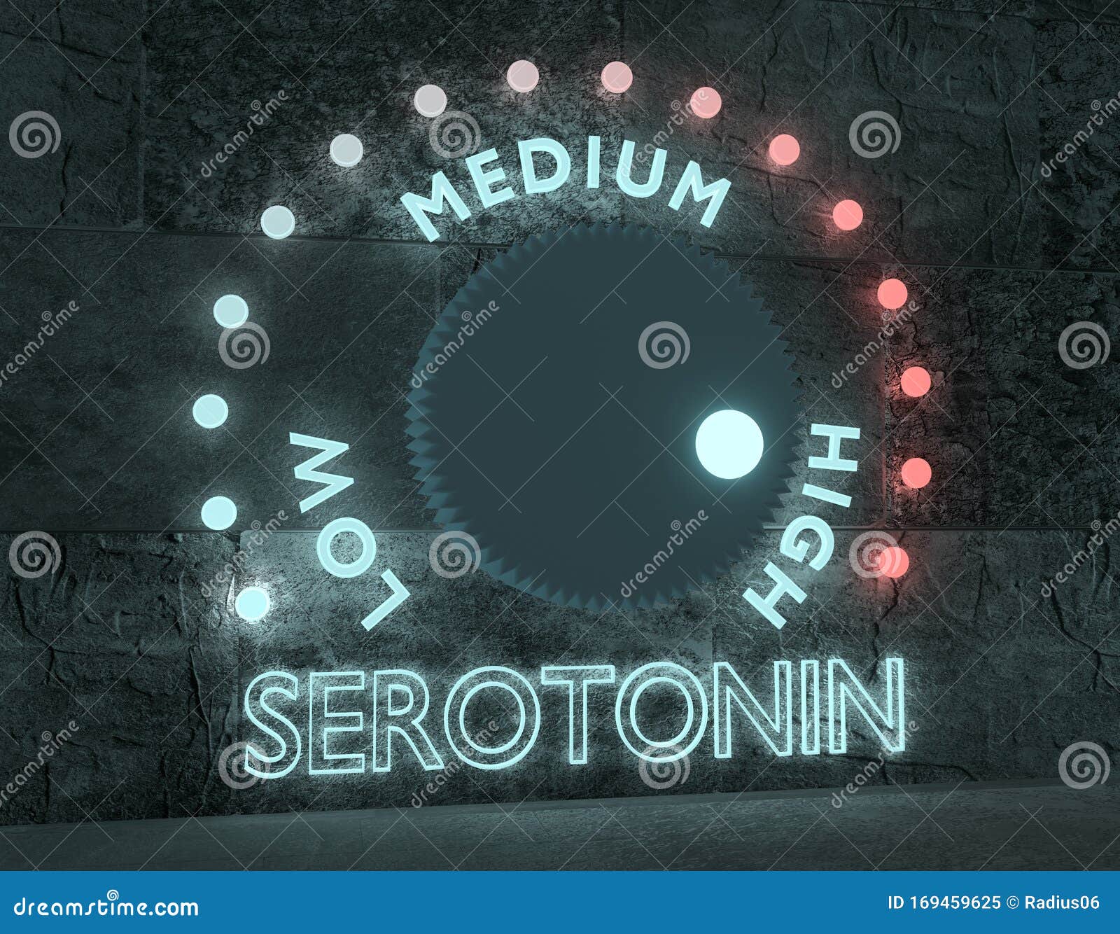 Hormone serotonin level. stock illustration. Illustration of depression ...