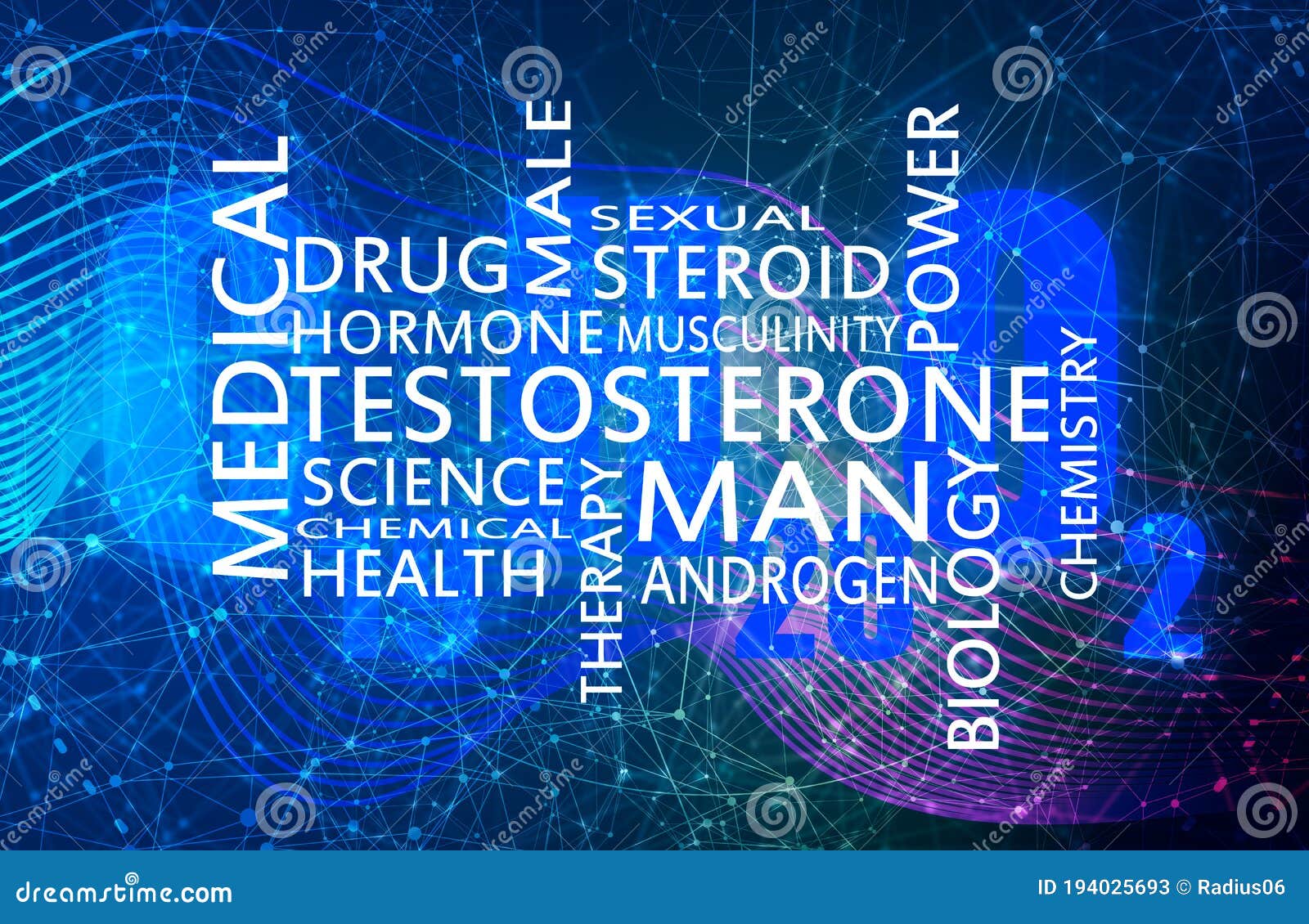 Testosterone Structural Chemical Formula, Chalk Drawing On A Blackboard ...