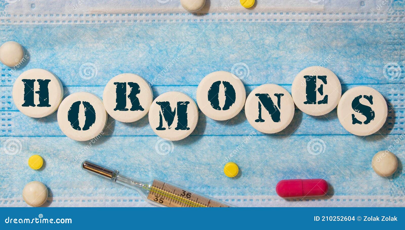 Hormones Word Written in Wooden Cube Stock Photo - Image of science ...