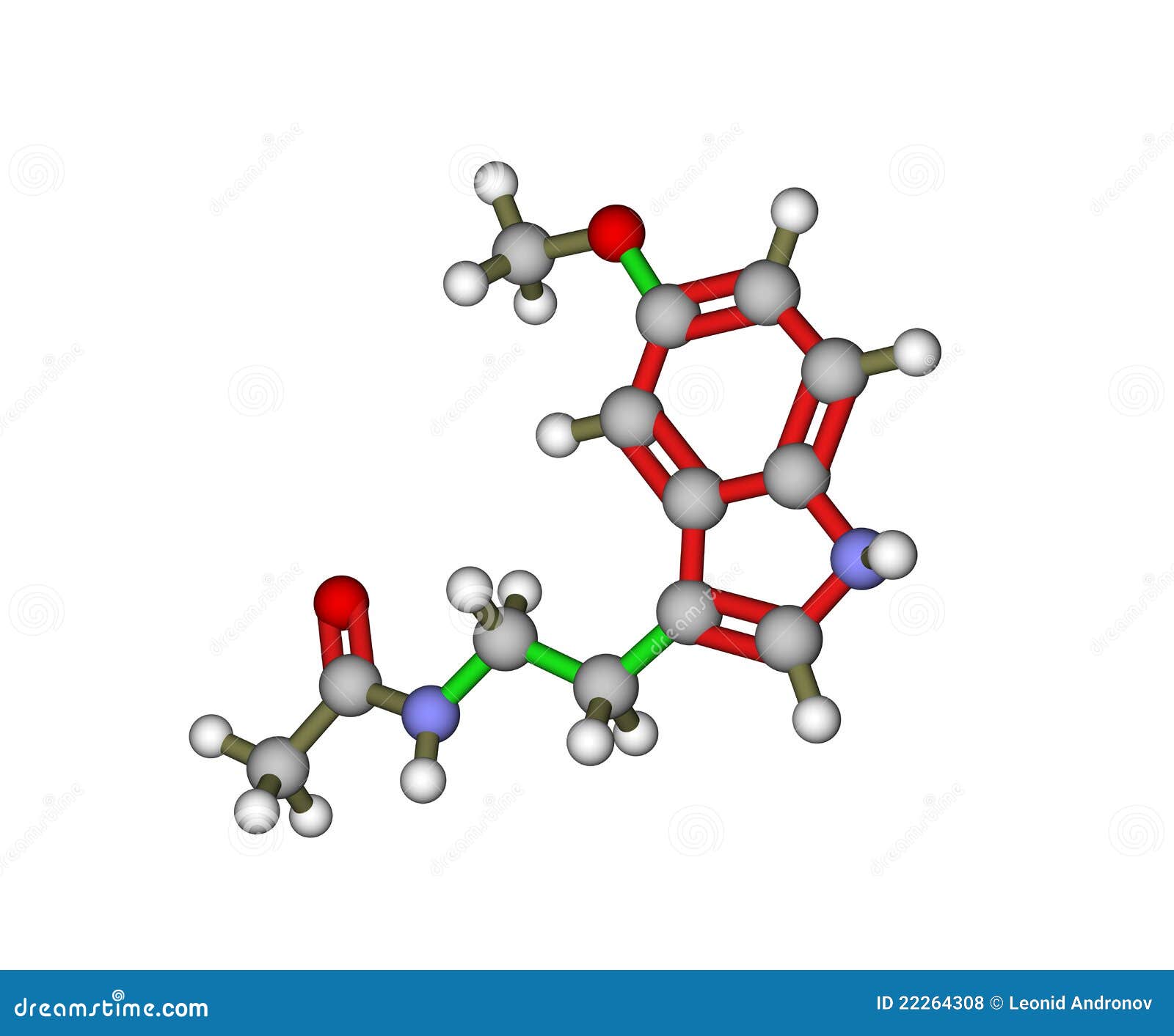 Hormoon melatonin stock illustratie. Illustration of atomen - 22264308