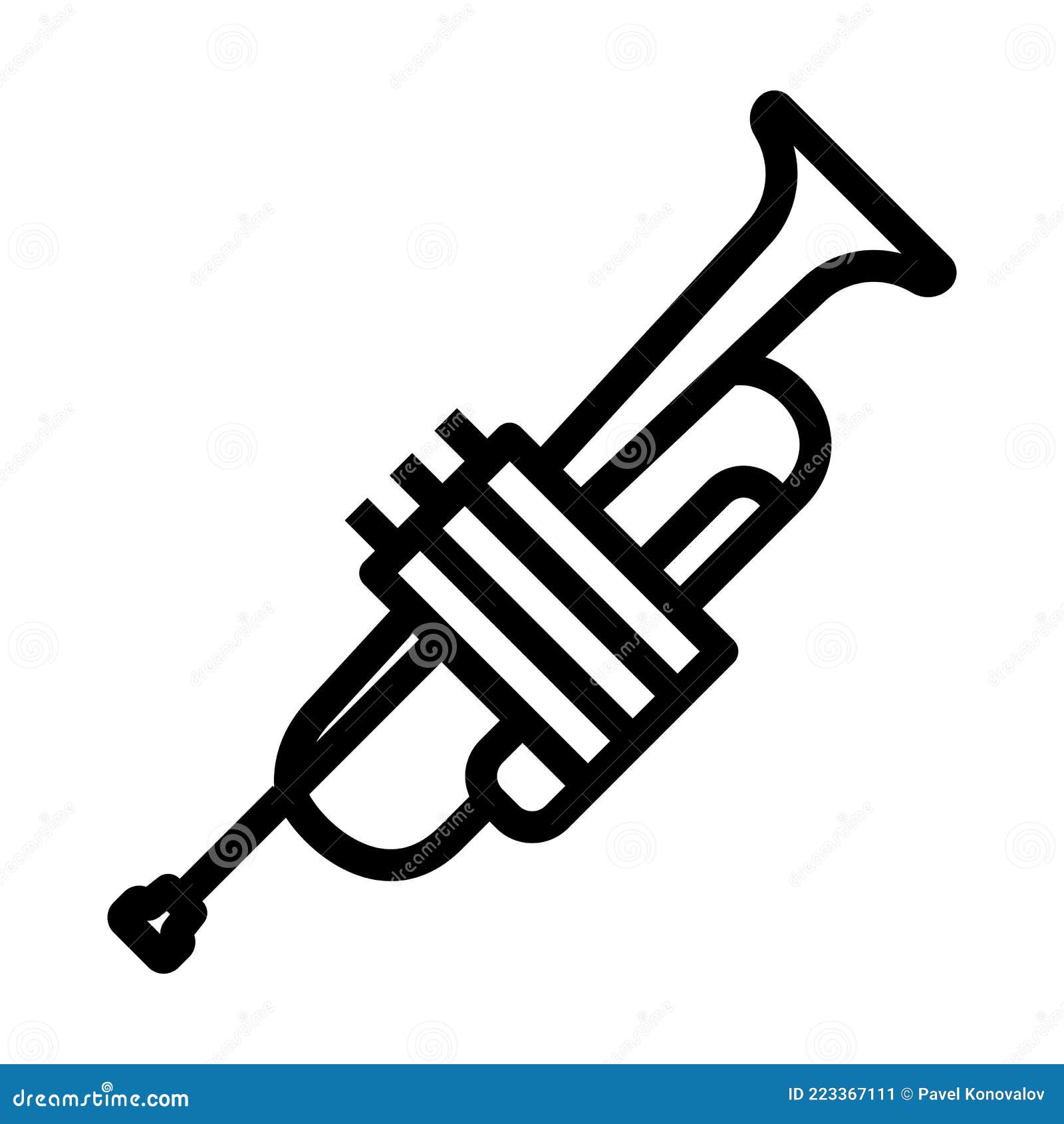 The Horn Icon. Clarion Symbol. Flat Cartoon Vector | CartoonDealer.com ...