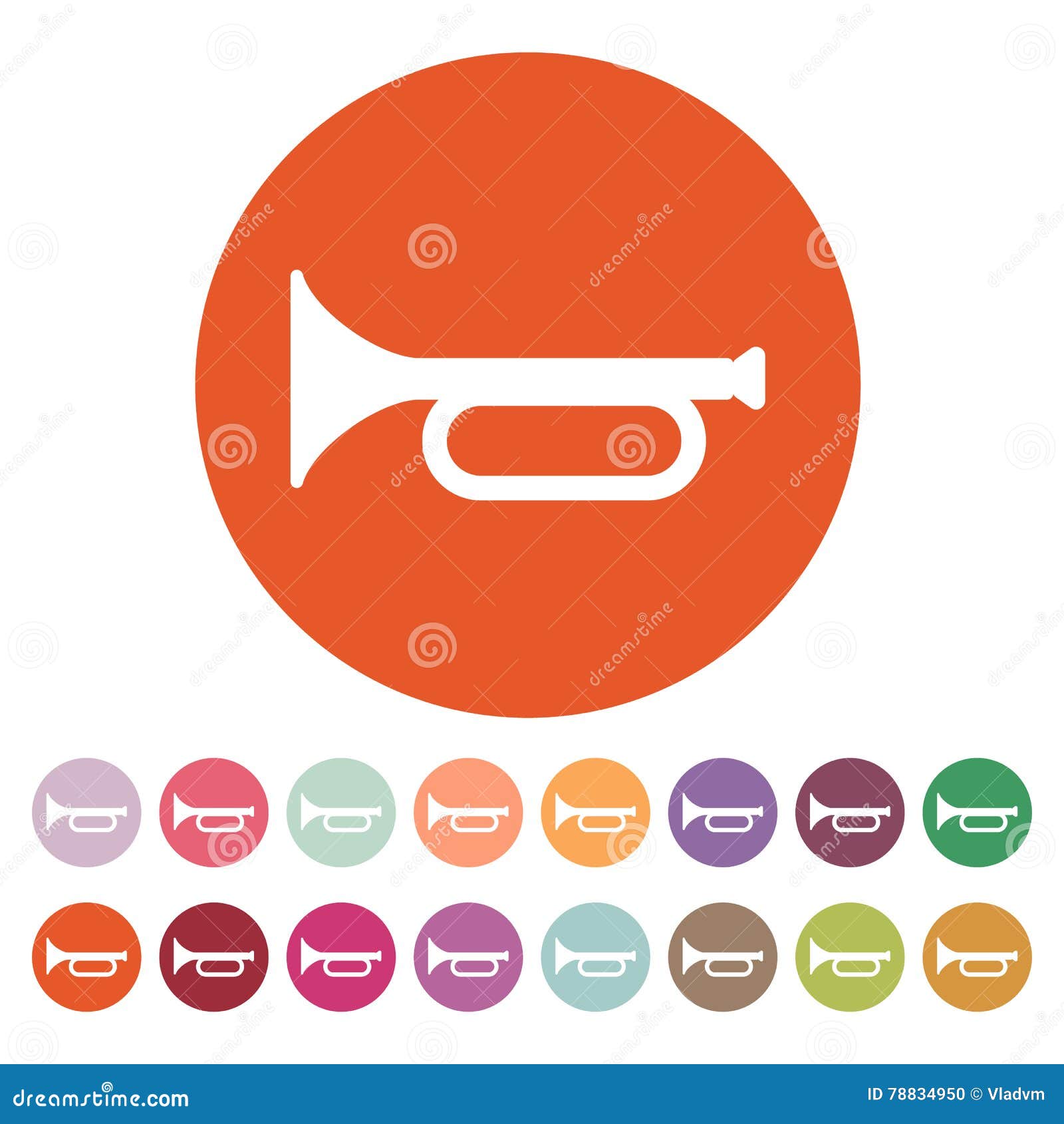 The Horn Icon. Clarion Symbol Stock Vector - Illustration of graphic ...