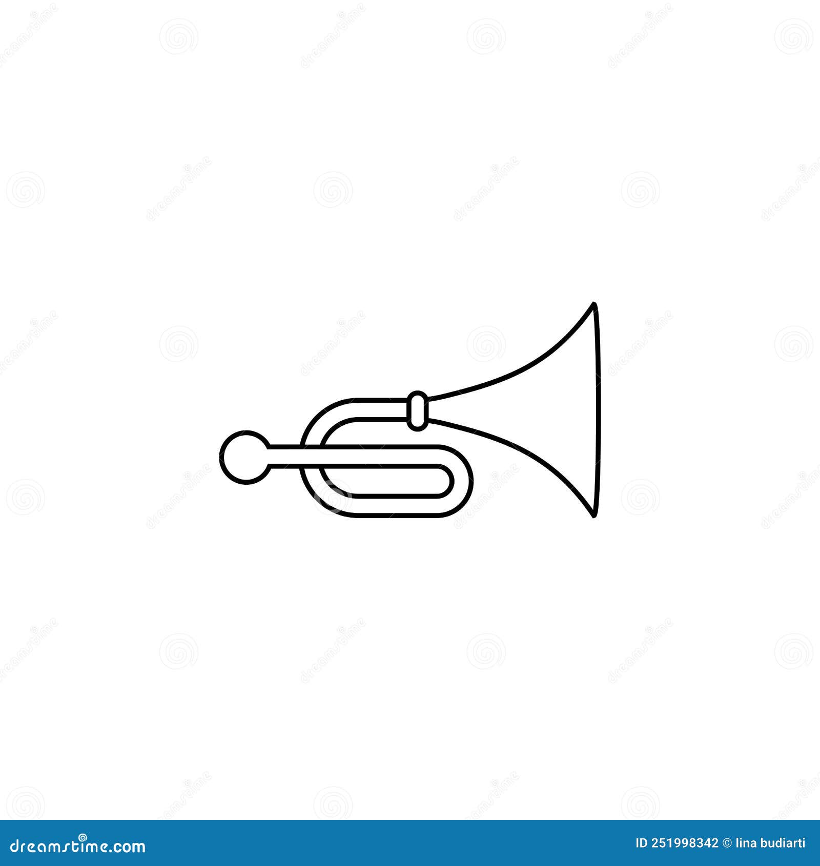 Horn icon stock vector. Illustration of repair, conical - 251998342