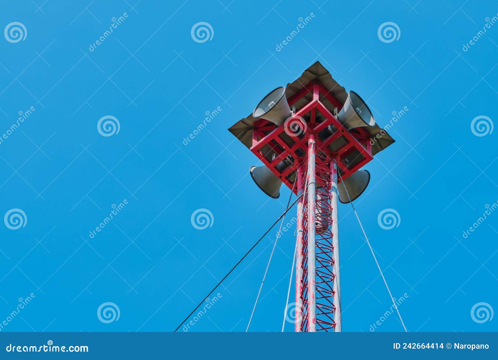 Horn loudspeaker outdoor stock photo. Image of volume - 242664414