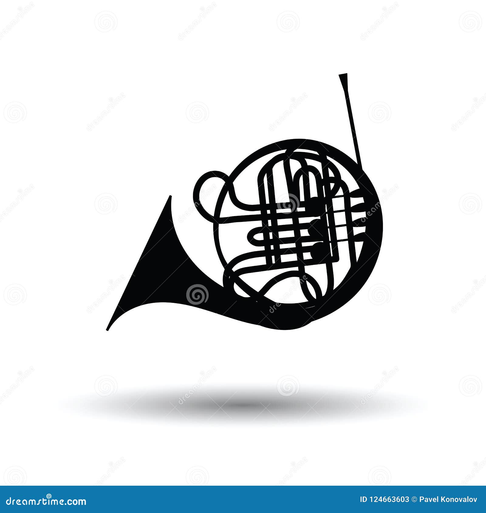 Horn- symbol vektor illustrationer. Illustration av symbol - 124663603
