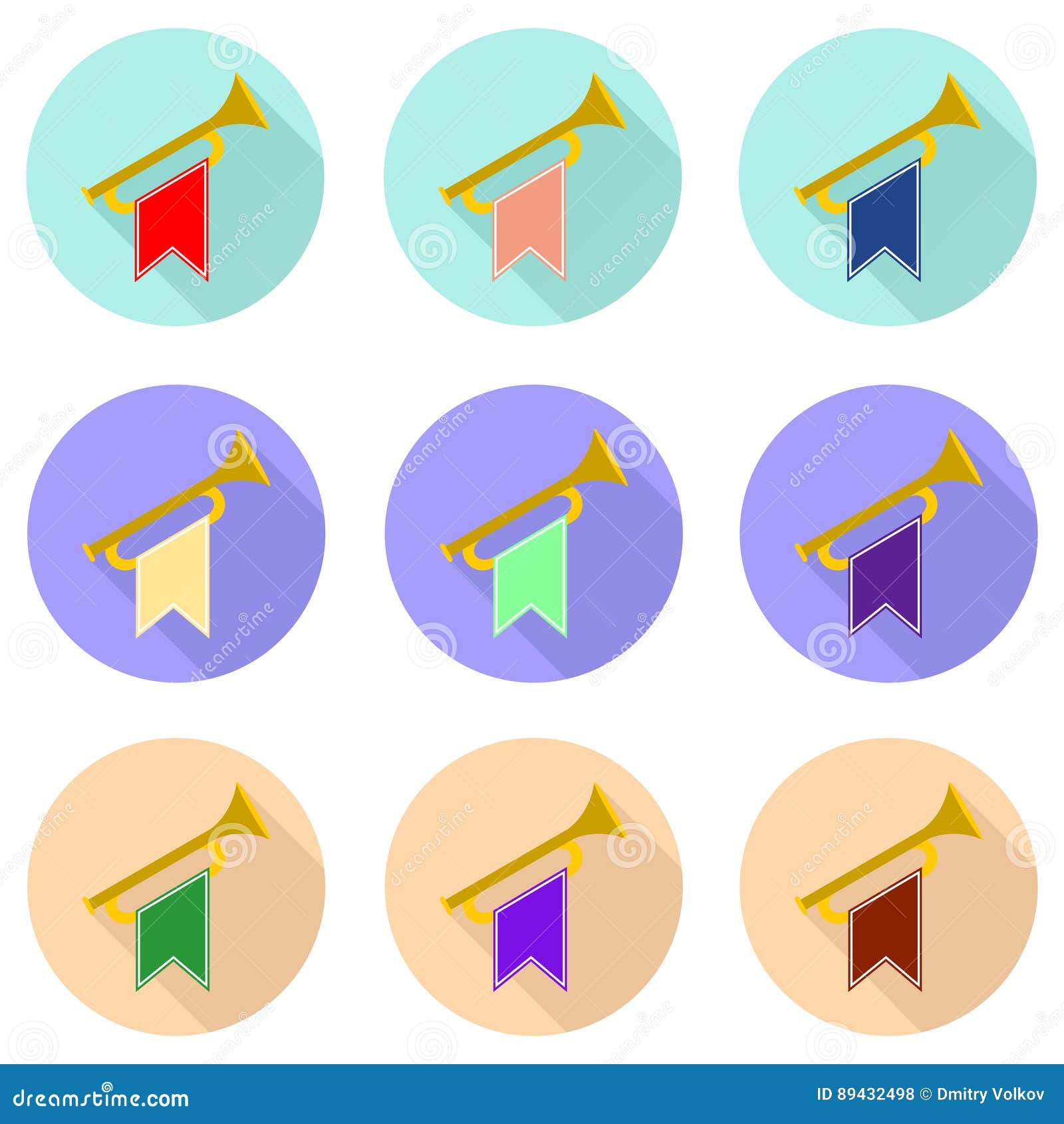 Horn- symbol vektor illustrationer. Illustration av jazz - 89432498