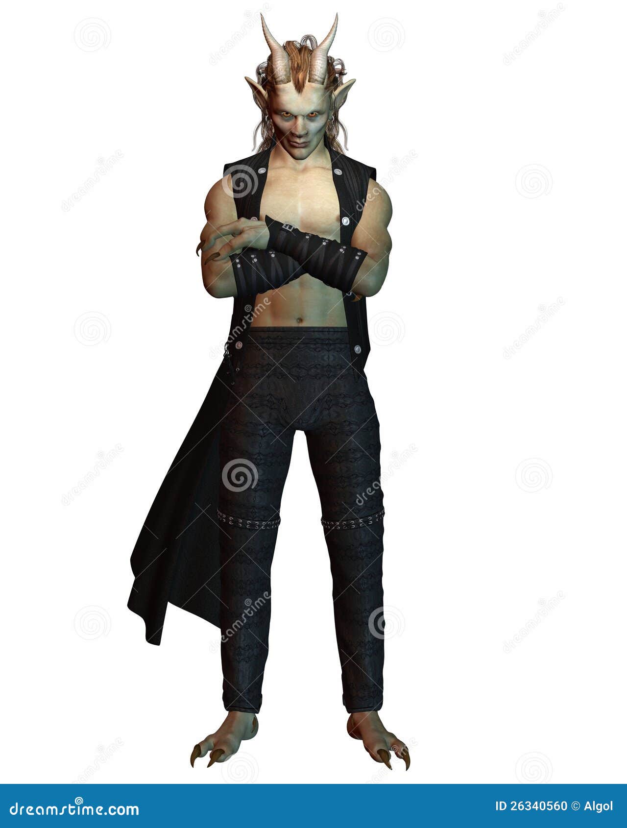 Horned Demon stock illustration. Illustration of long - 26340560