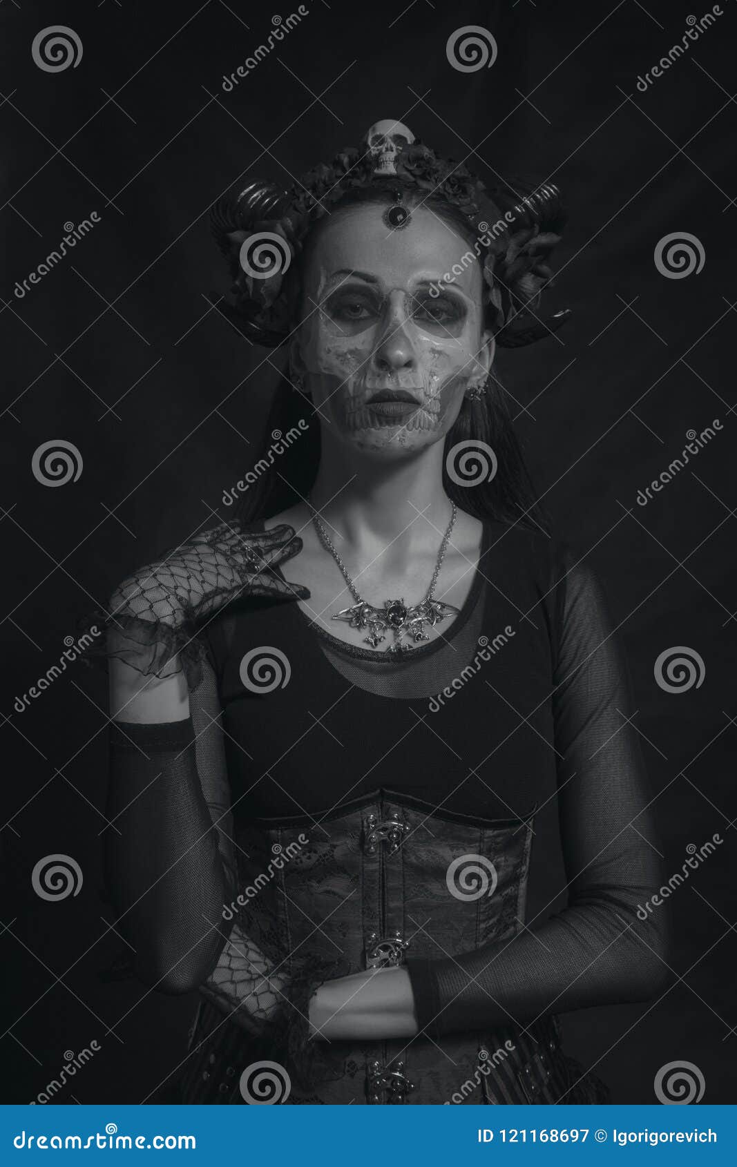 Gothic Lady With Horns. Goddess Lilith With Wings. Lilith Diablo ...