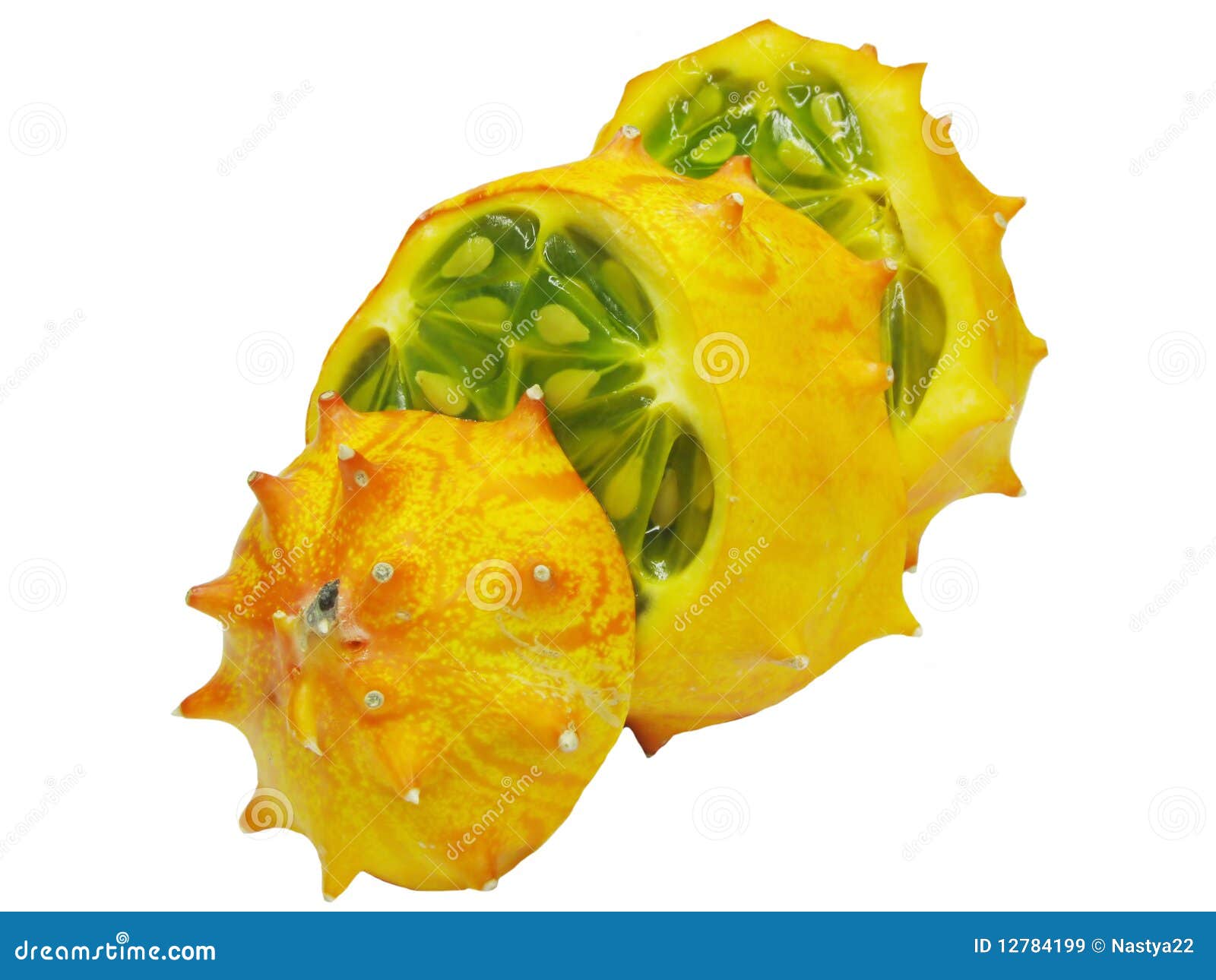 Horned melon fruit stock image. Image of gourmet, metulifera - 12784199