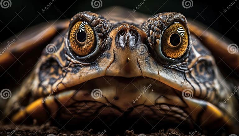 Horned Toad Staring, Endangered Species in Nature Generated by AI Stock ...
