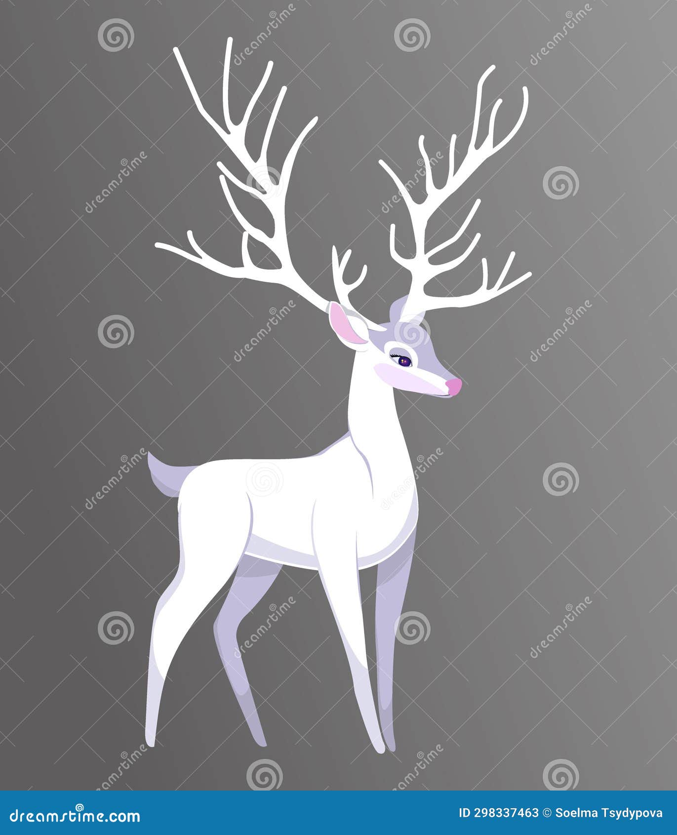 Deer Man, Elegant Mister Moose, Animal Head Human Waving Hand Cartoon ...