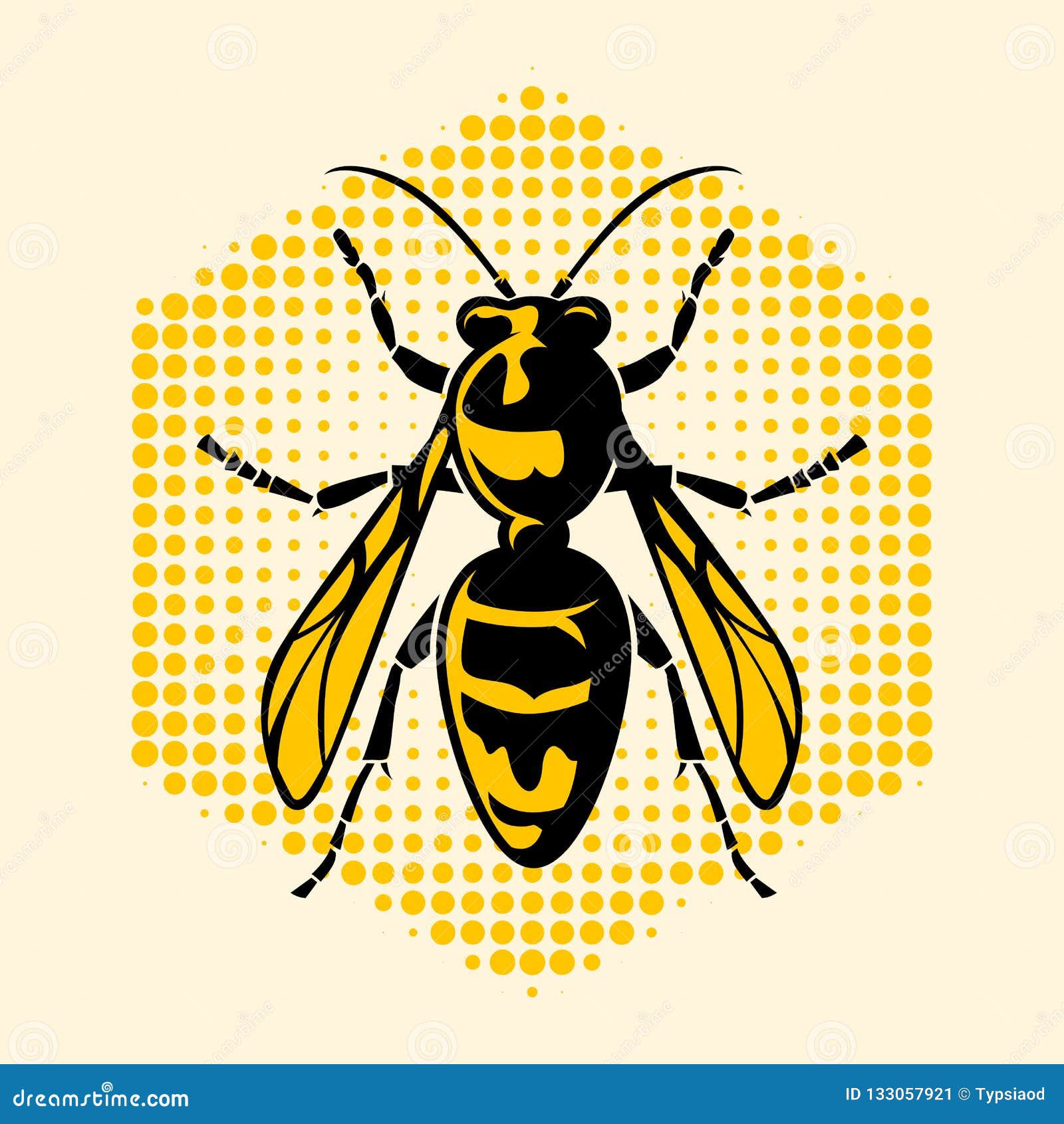 The Hornet Icon and Symbolic. Stock Vector - Illustration of animal ...