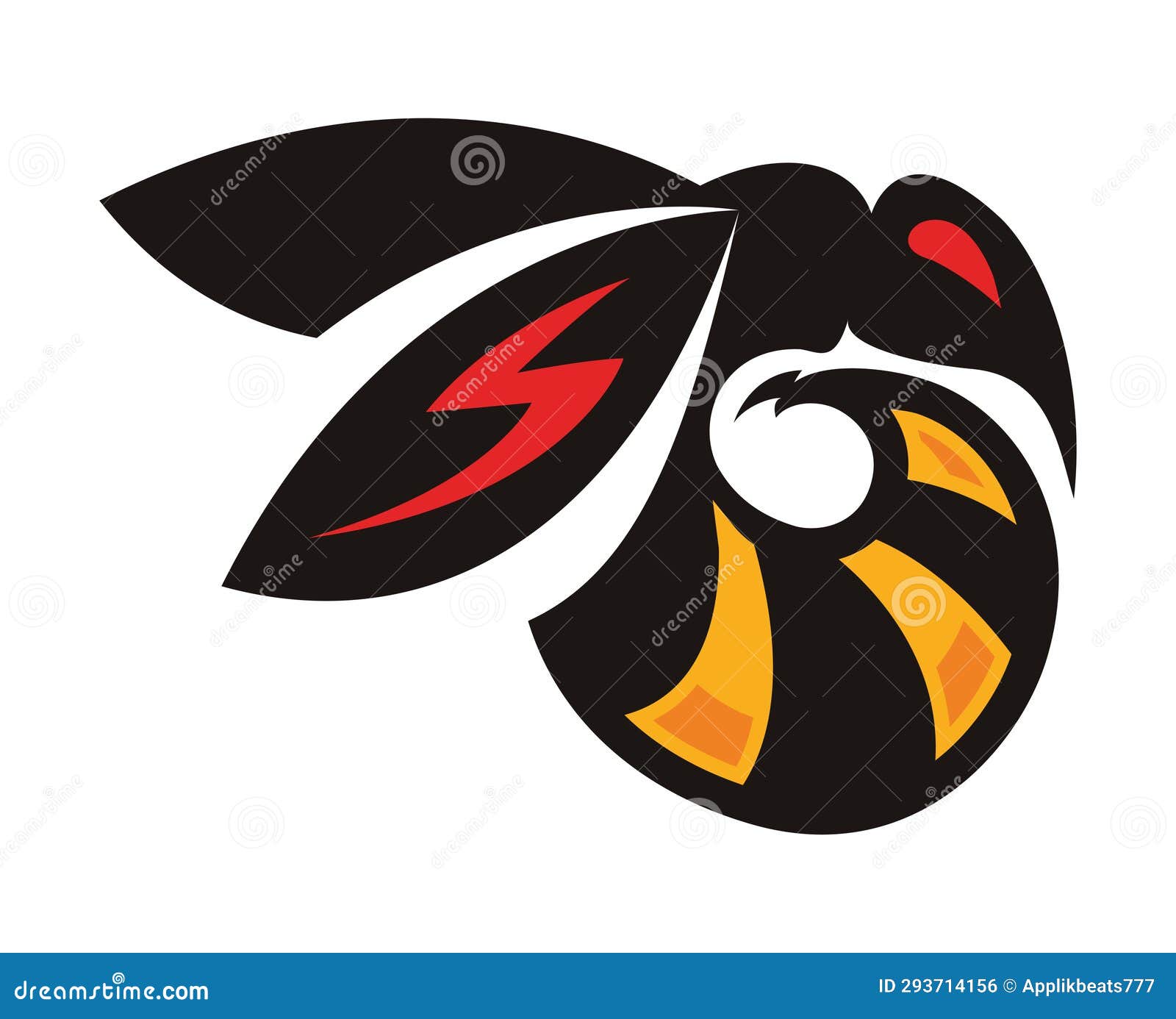 The Hornet Icon And Symbolic. Cartoon Vector | CartoonDealer.com #133057921
