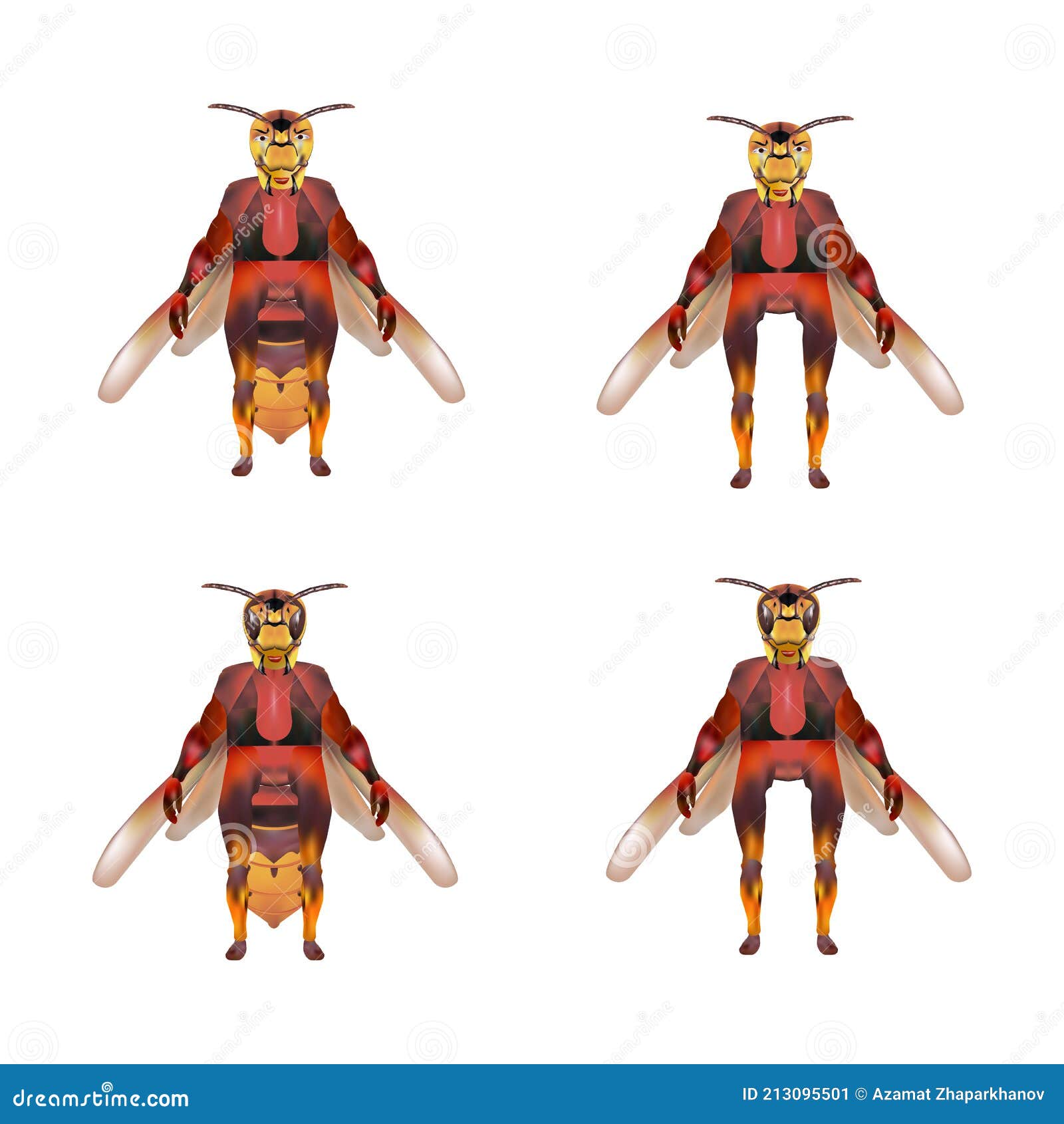 Cartoon Hornet Mascot Vector Illustration | CartoonDealer.com #138788394