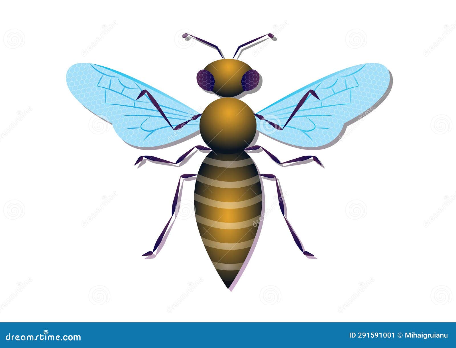 Hornet Vector Art Isolated on White Background Stock Illustration ...