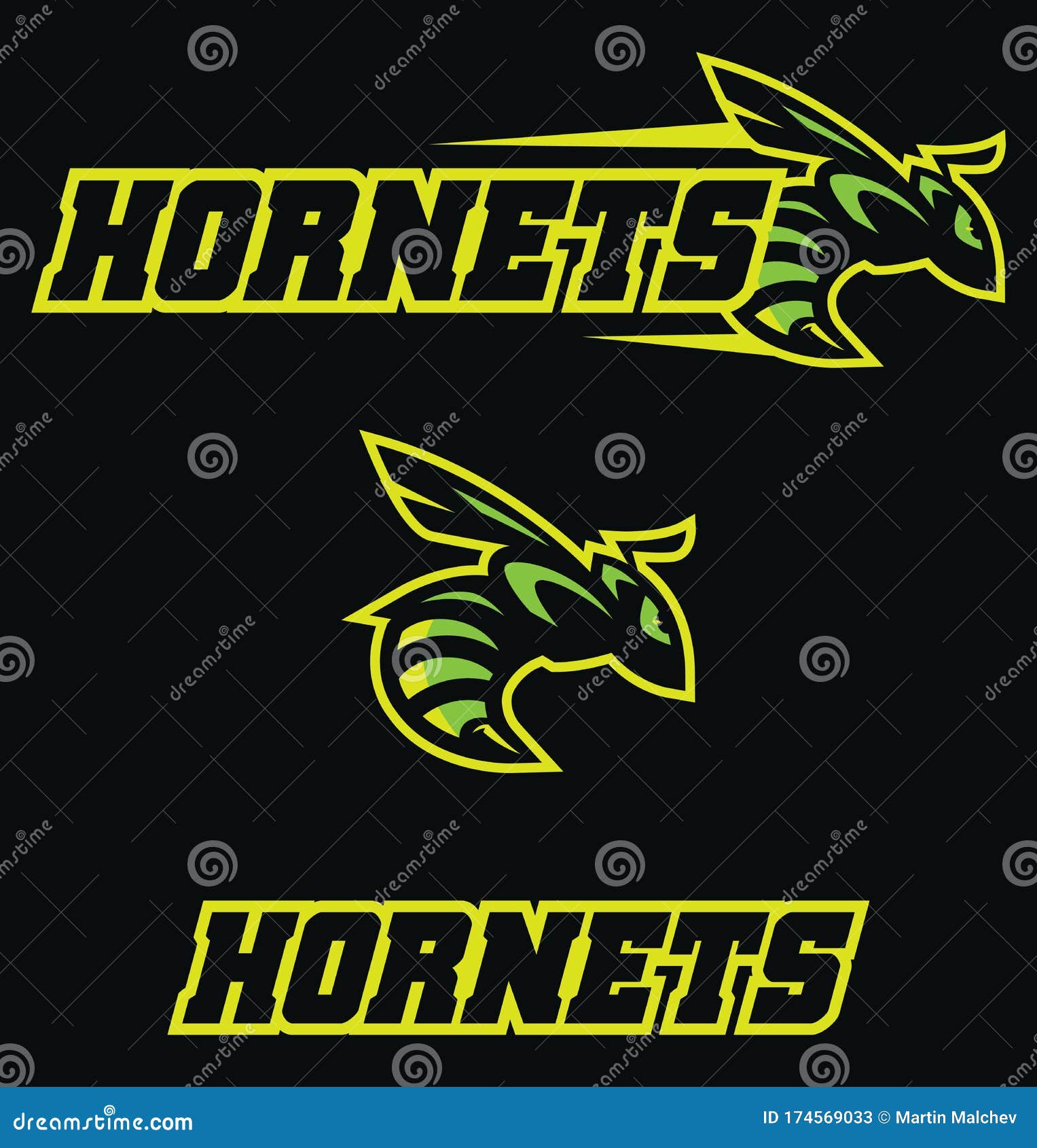 Hornets Mascot Logo Design Vector With Modern Illustration Concept ...