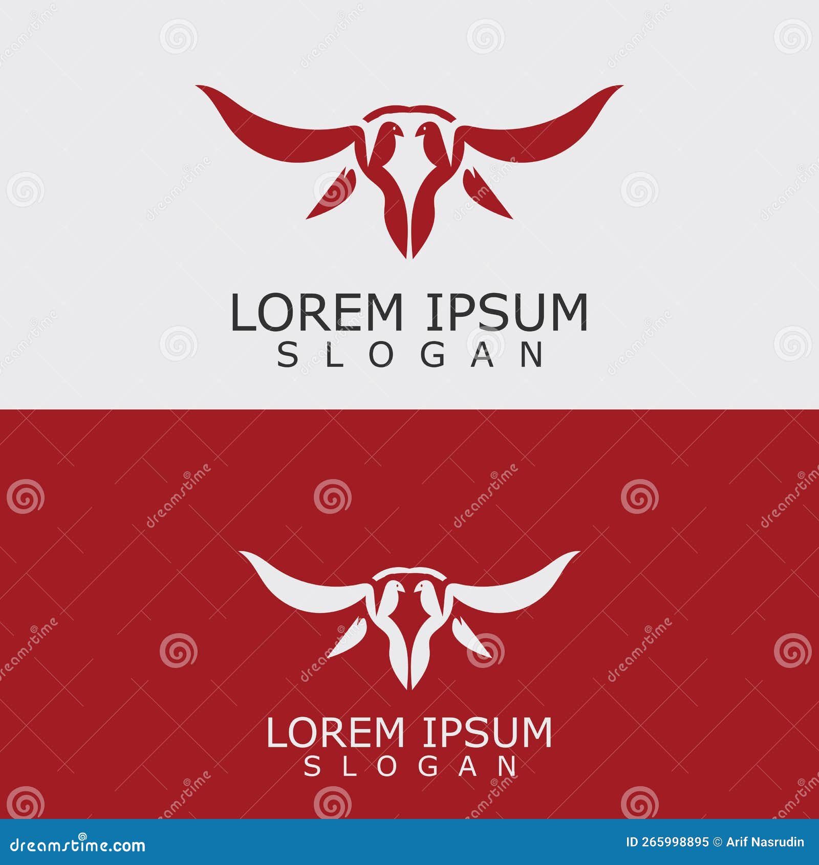 Horns Animal Bull Logo Vector Icon Template Stock Illustration ...