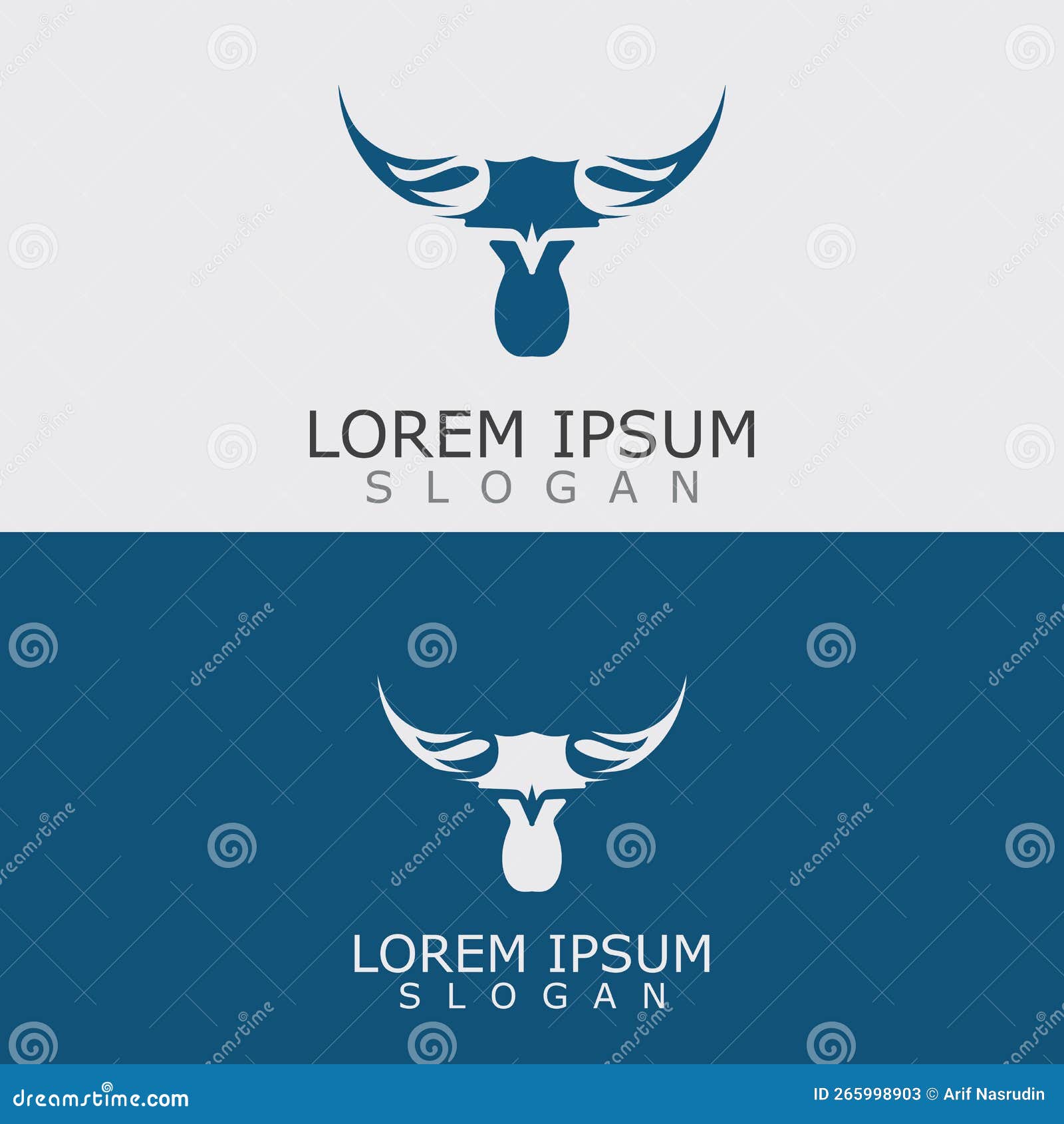 Horns Animal Bull Logo Vector Icon Template Stock Illustration ...