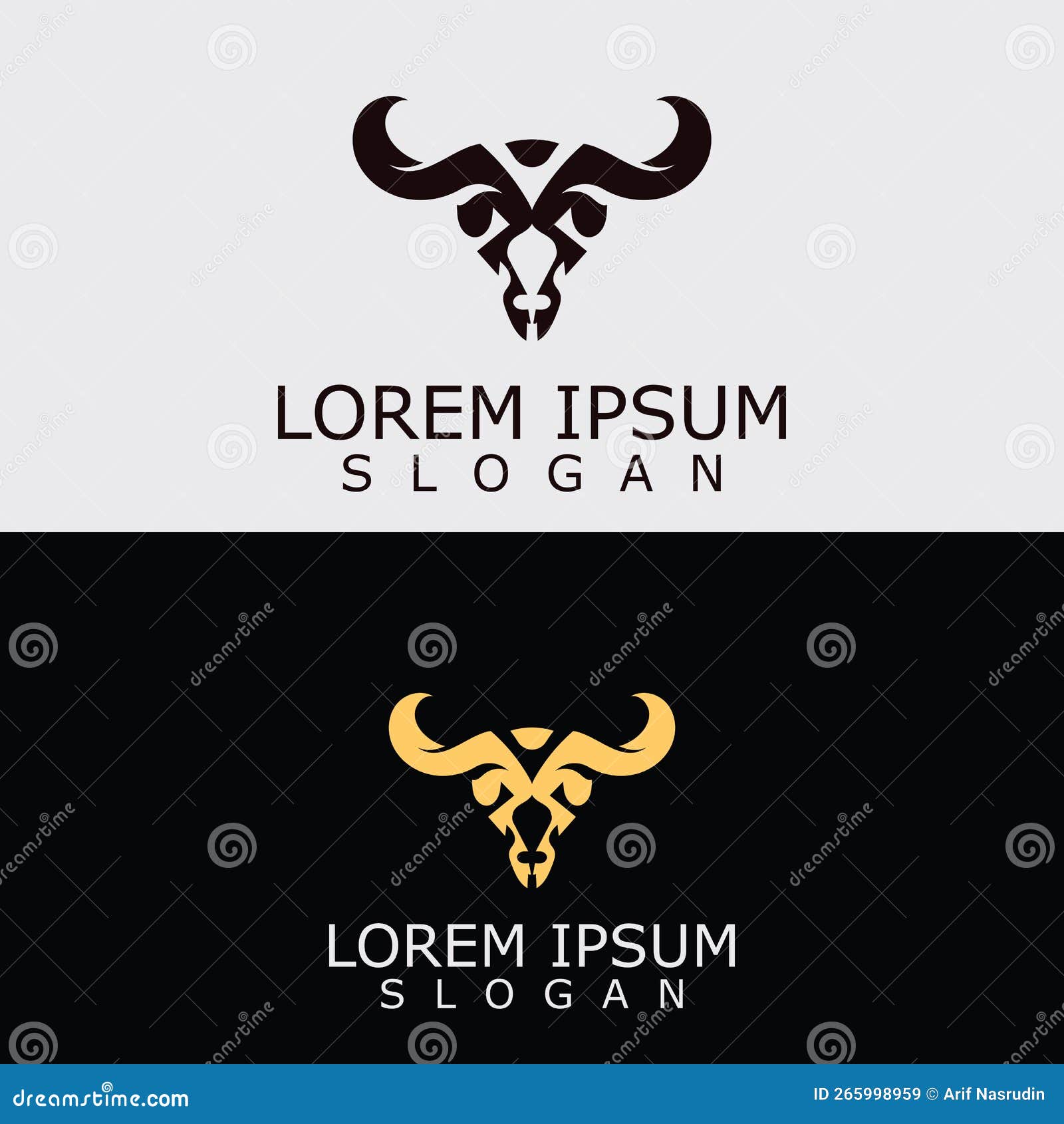 Horns Animal Bull Logo Vector Icon Template Stock Illustration ...