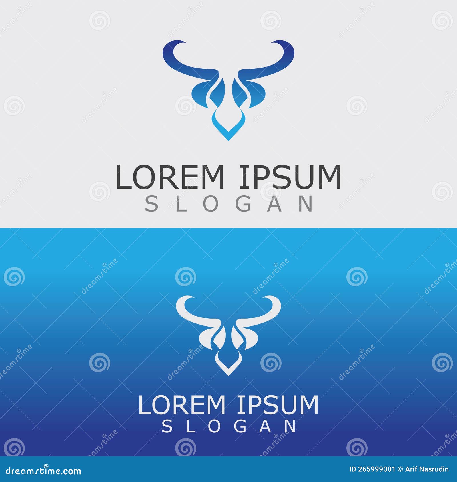 Horns Animal Bull Logo Vector Icon Template Stock Illustration ...