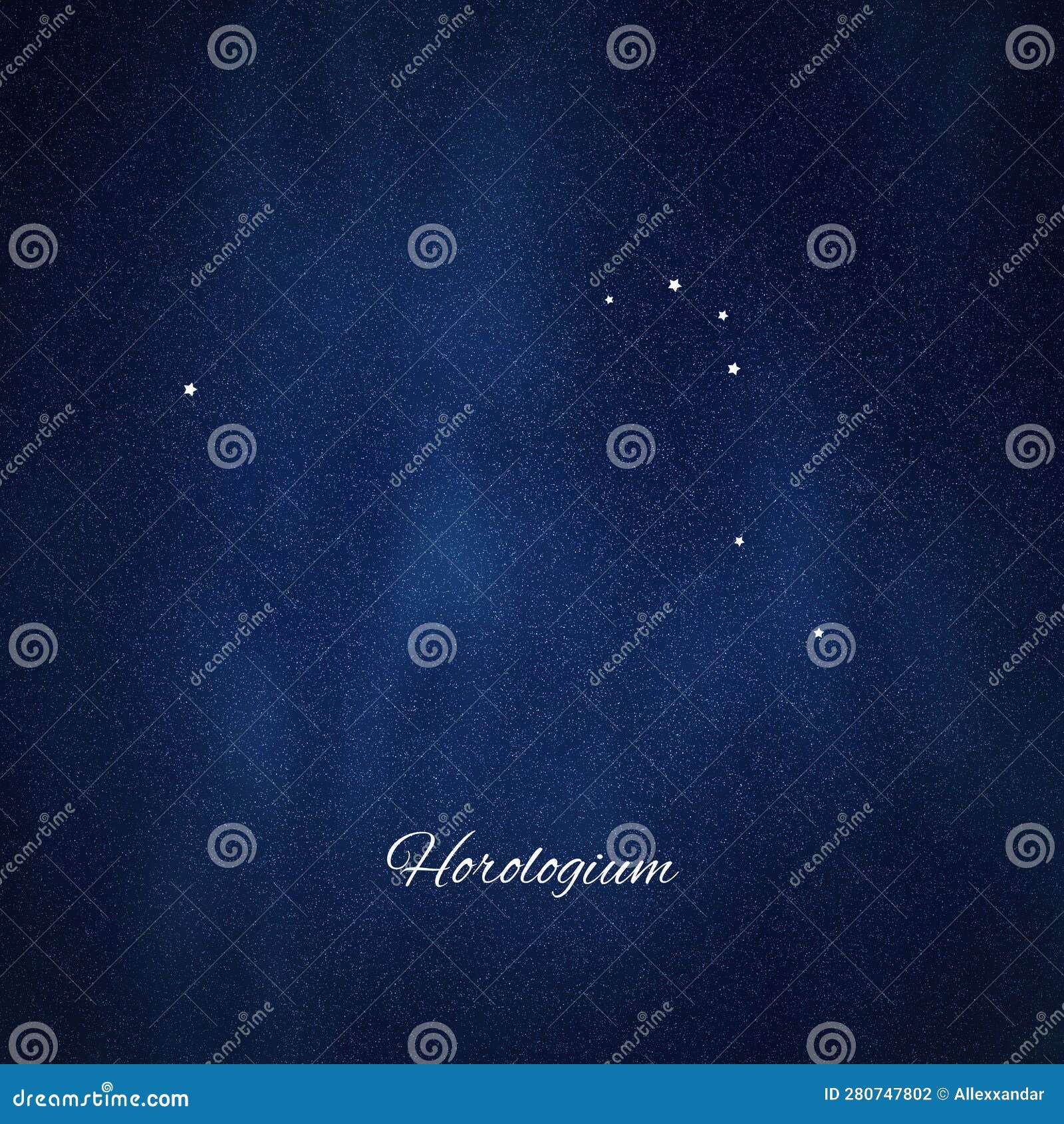 Horologium Constellation, Cluster of Stars, Clock Constellation ...