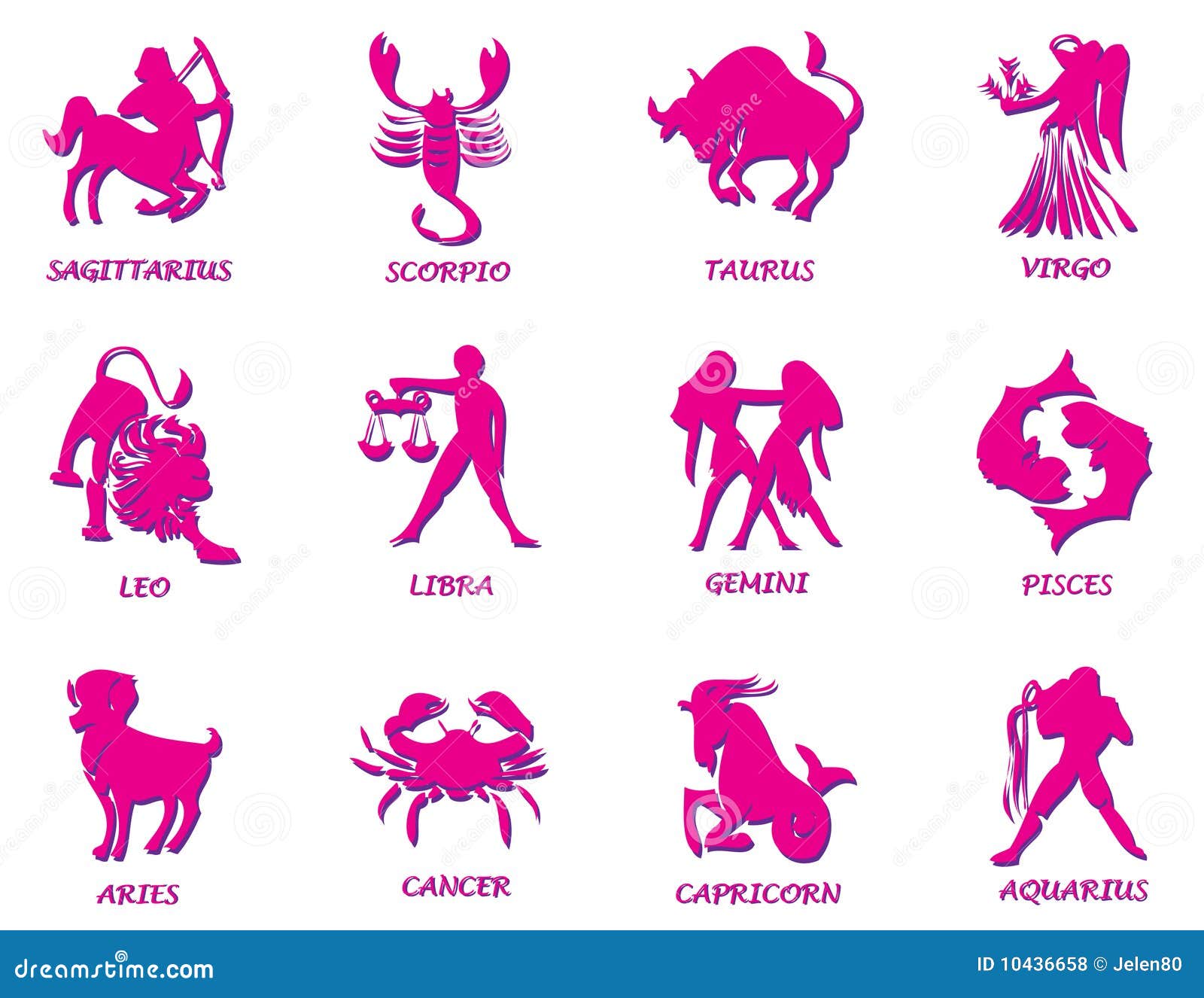 Horoscope stock vector. Illustration of libra, goat, bucket - 10436658