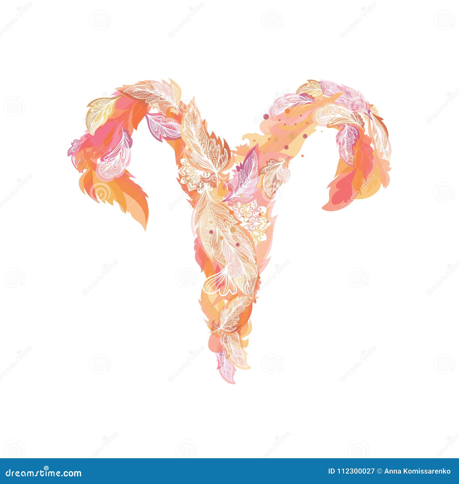 Aries Zodiac Vector Sign stock vector. Illustration of sign - 112300027