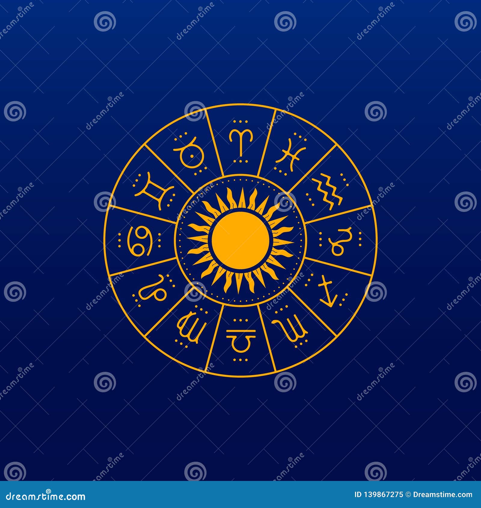 Horoscope Icon / Logo. Art Illustration Stock Illustration ...