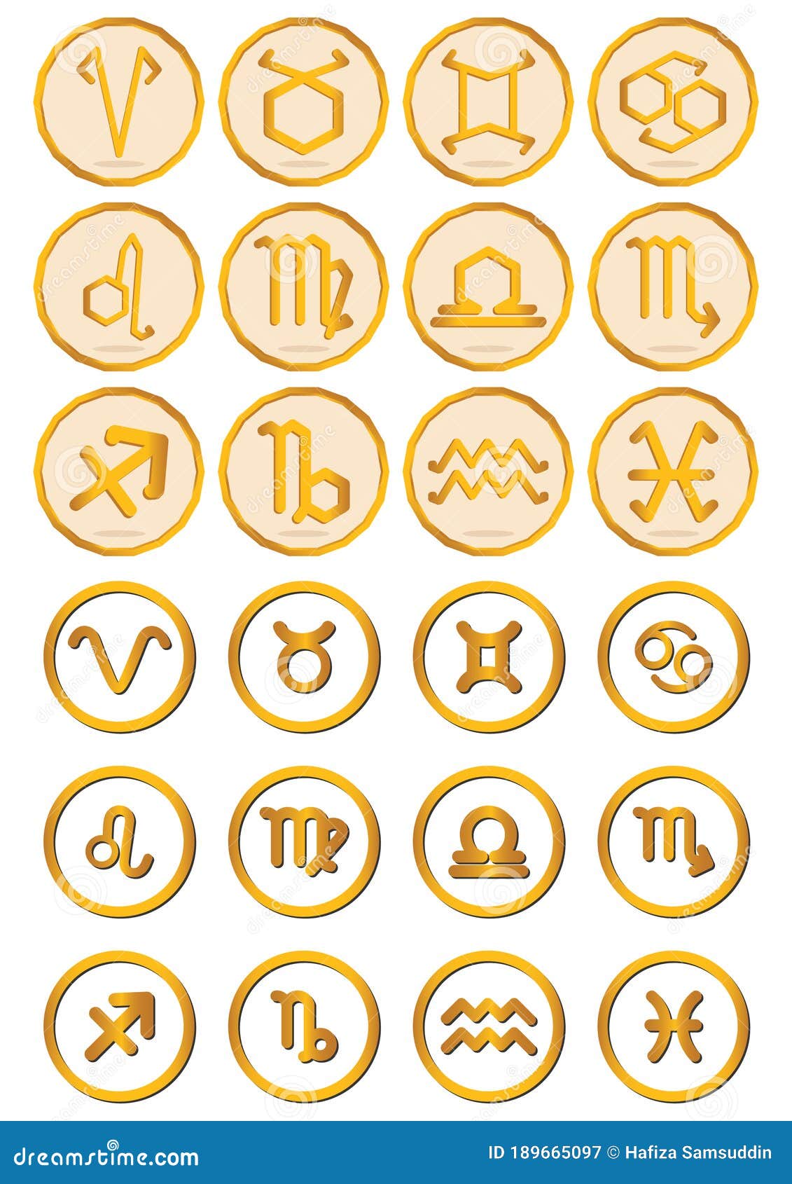 Horoscope Icons. Vector Illustration Decorative Design Stock Vector ...