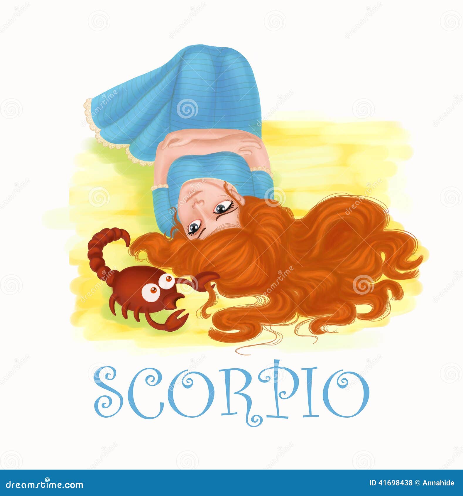 Horoscope Scorpio stock illustration. Illustration of character - 41698438