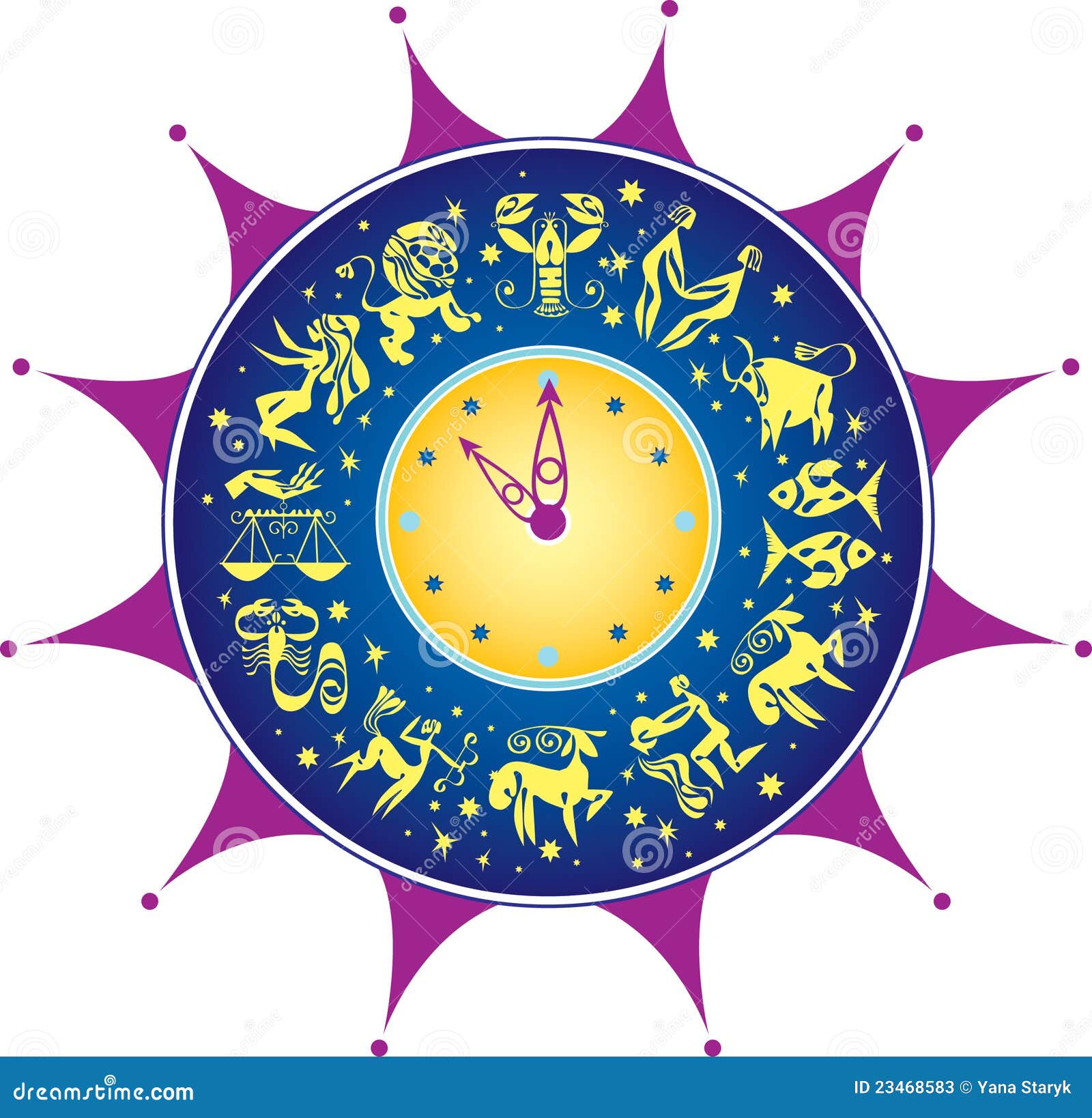 Horoscope time stock vector. Illustration of taurus, symbol - 23468583