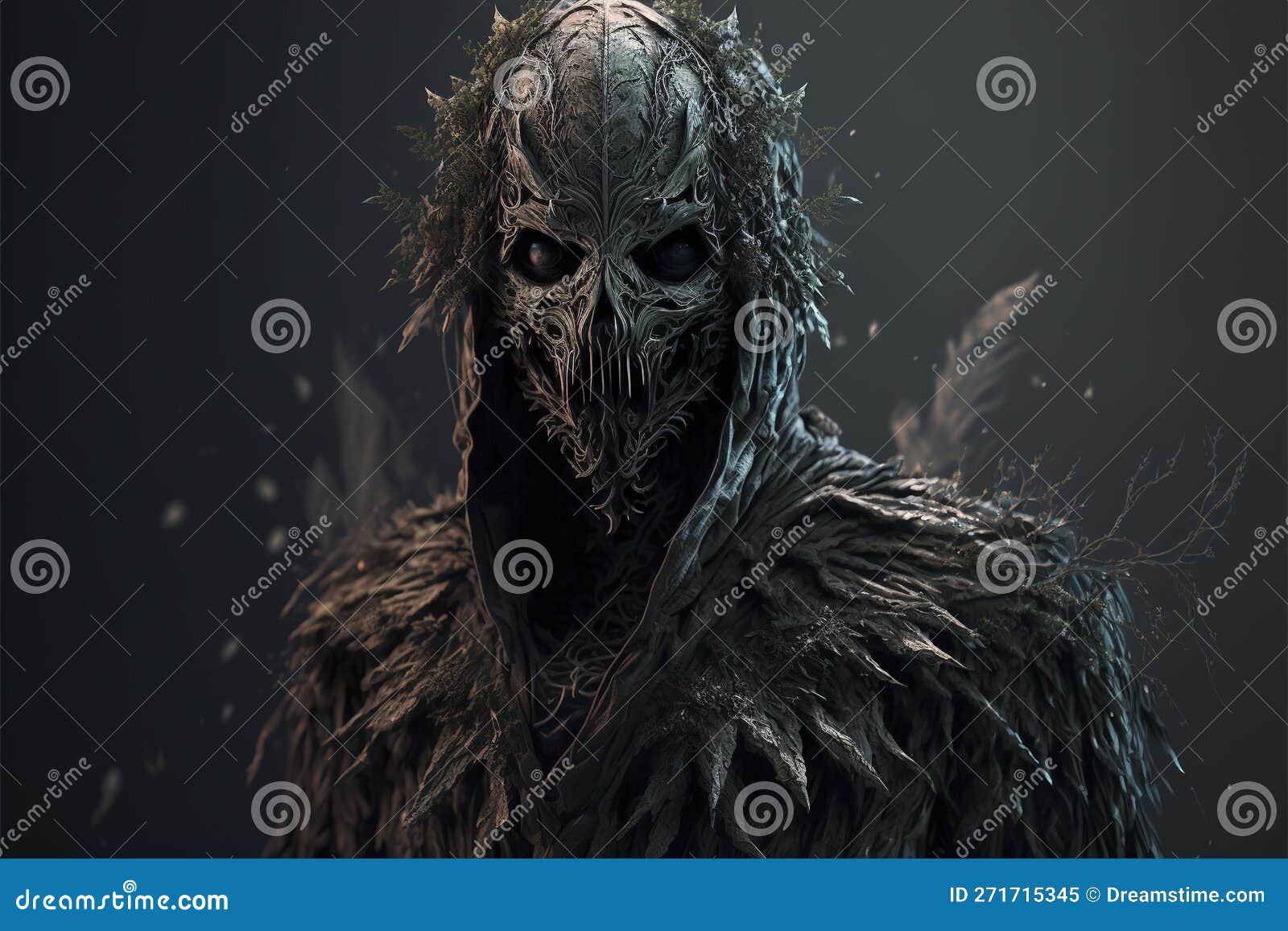 Horrible Ghost Monste, Terrible Ghostly Monster in Decaying Burlap ...