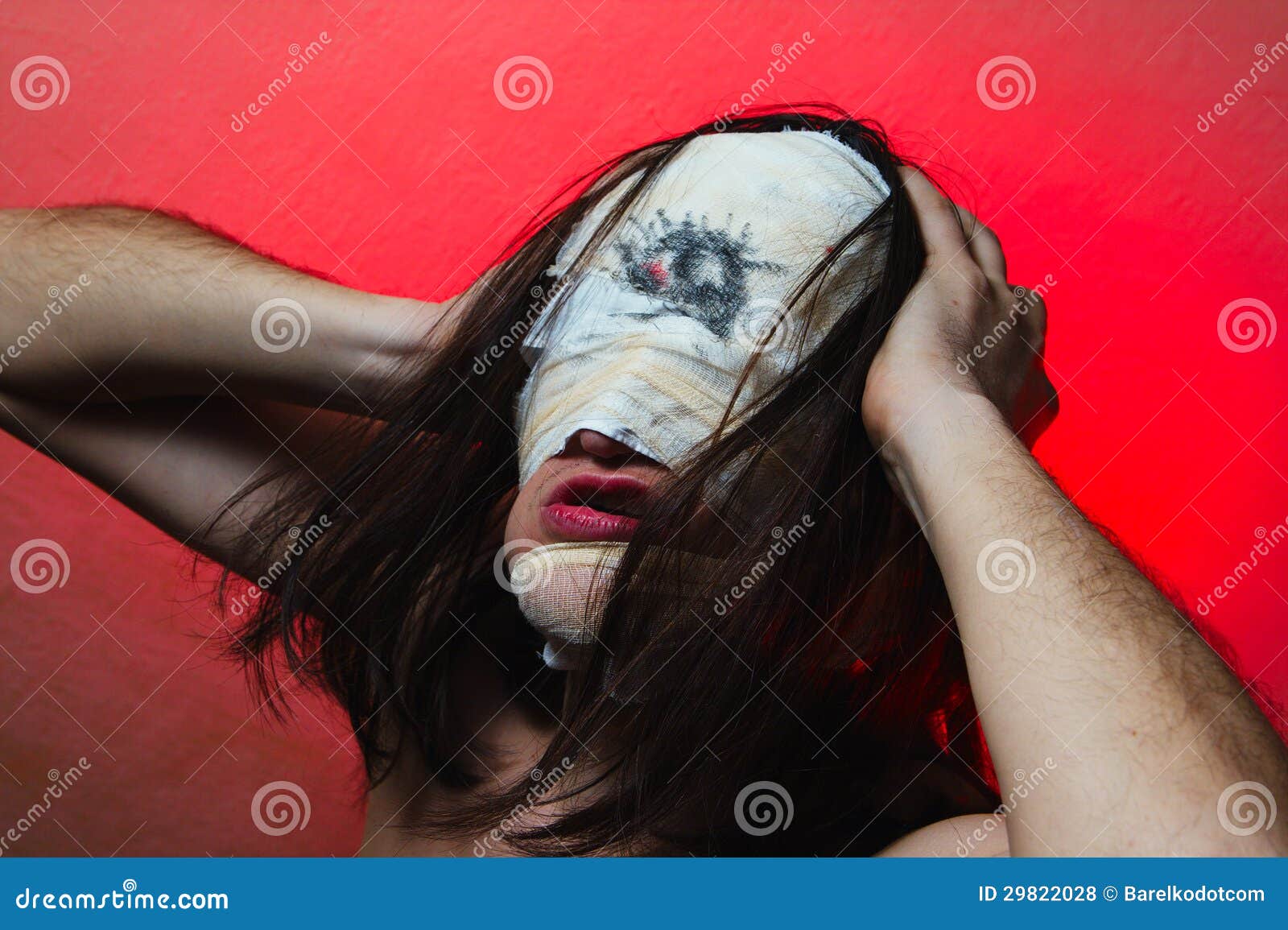 Horrible Guy with Scary Face, Schizophrenia Stock Photo - Image of hell ...