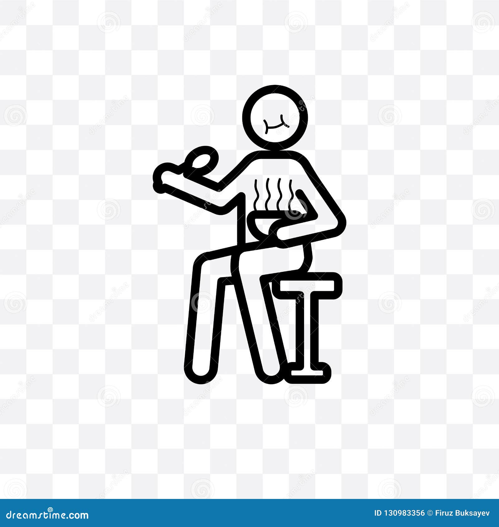 Horrible Human Vector Linear Icon Isolated On Transparent Background ...