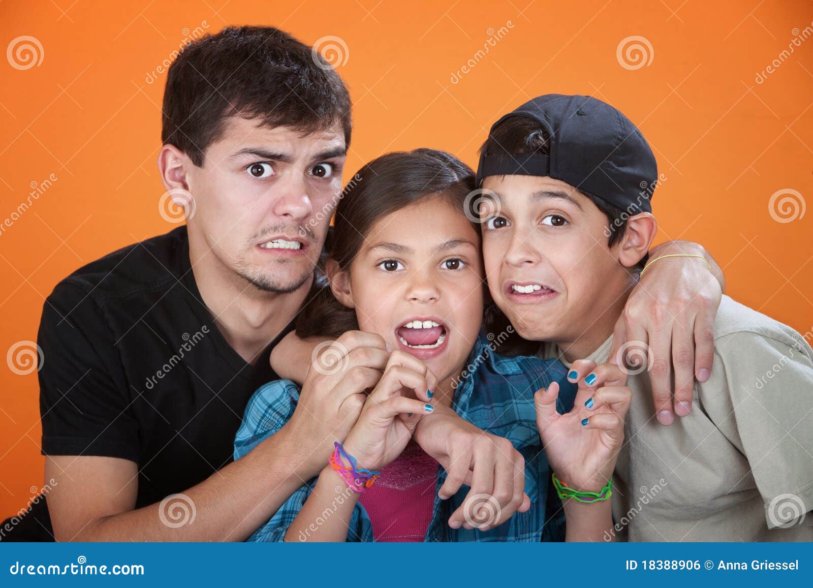 Horrifed Kids stock photo. Image of cute, grip, american - 18388906