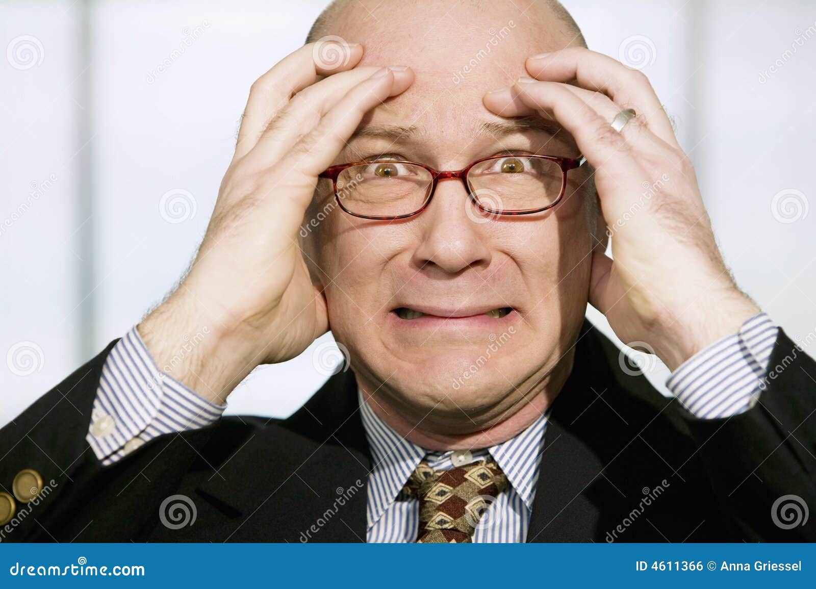 Horrified Businessman Royalty Free Stock Image - Image: 4611366