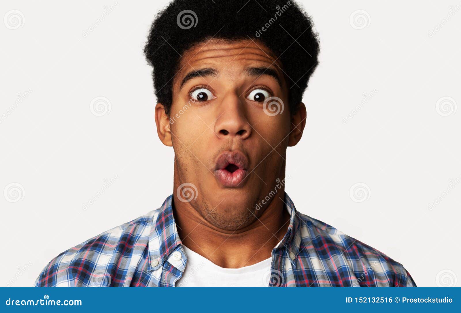Horrified Guy Looking in Terror at Camera, Shocked Emotion Stock Photo ...