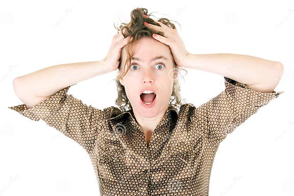 Horrified woman stock image. Image of portrait, horrified - 8540451