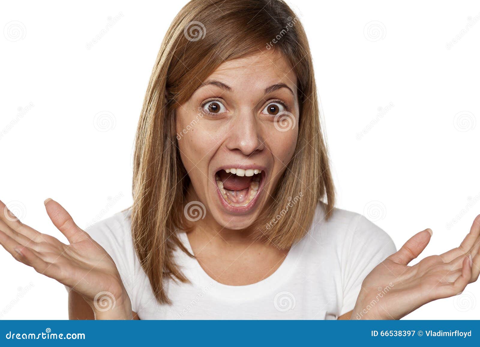 Horrified woman stock image. Image of fear, caucasian - 66538397