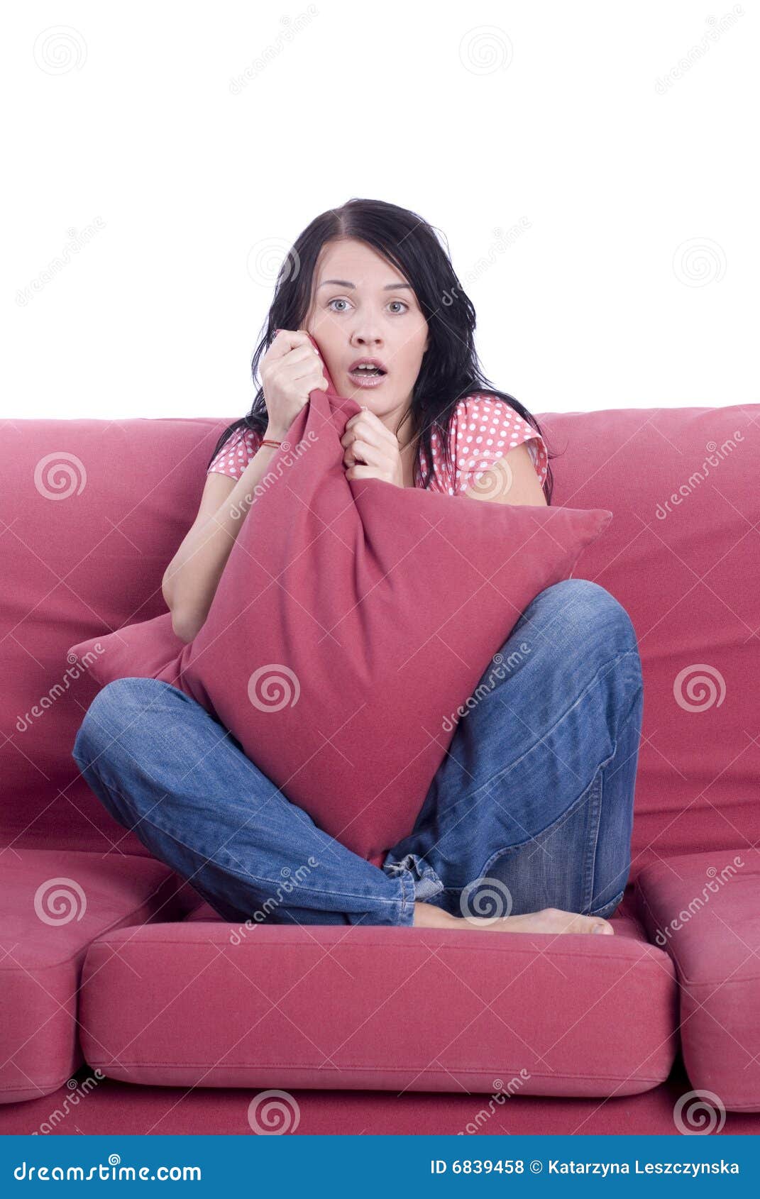 Horror stock photo. Image of cinema, sofa, emotions, watching - 6839458