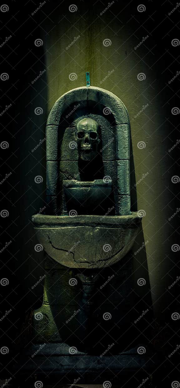 Horror Background and Cranium for Halloween Stock Image - Image of ...