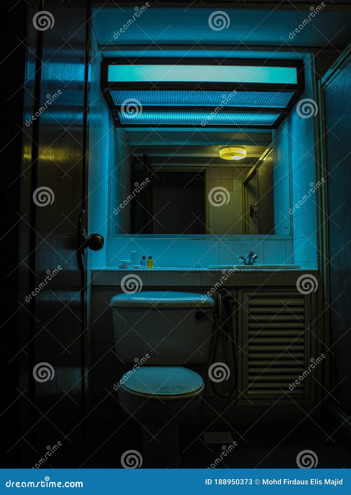 Horror Bathroom Scary Night Stock Image - Image of equipment, clinic ...