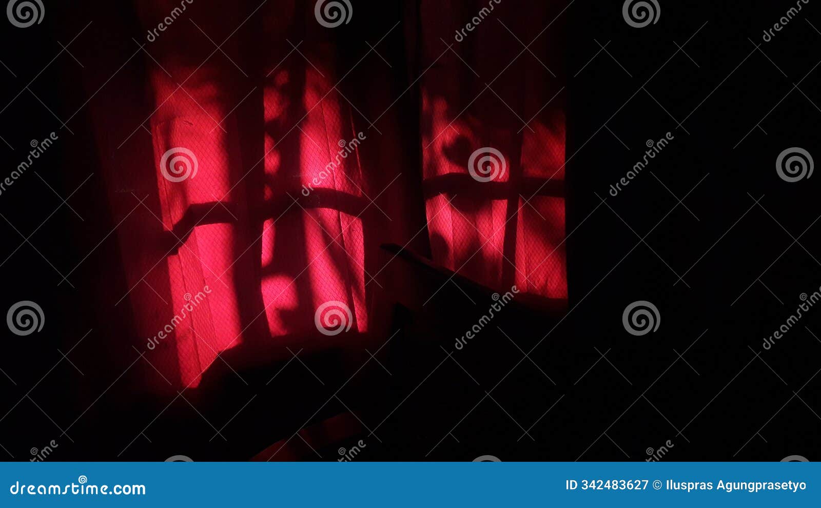 Horror Black Red Background, Scary Red Cloth Background Stock Image ...