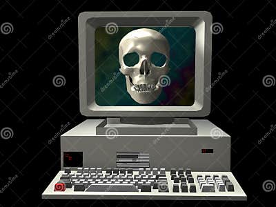 Horror Computer stock illustration. Illustration of information - 9929862