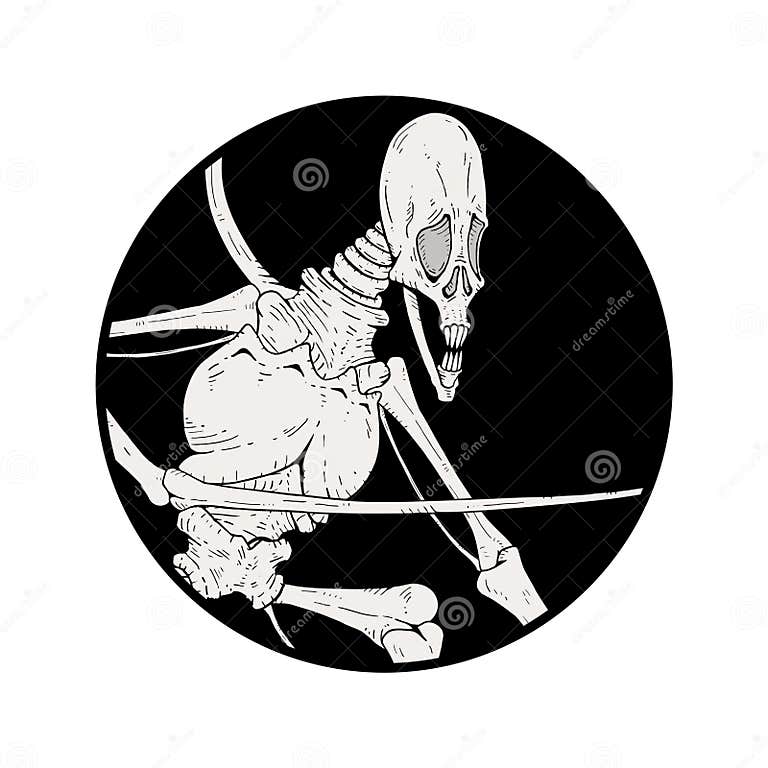 Horror Creature Illustration Stock Vector - Illustration of creature ...