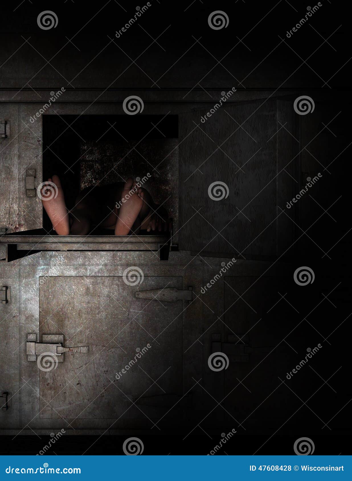 Horror Da Ilustração Da Morgue Do Corpo Ilustração Stock - Ilustração ...