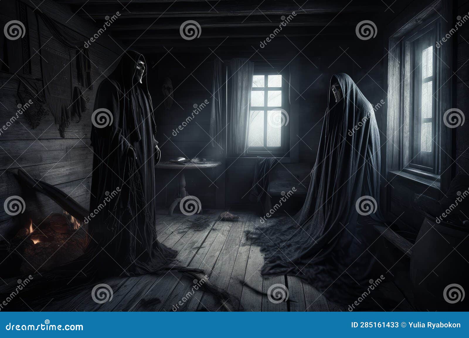 Horror Death Room. Generate Ai Stock Illustration - Illustration of ...