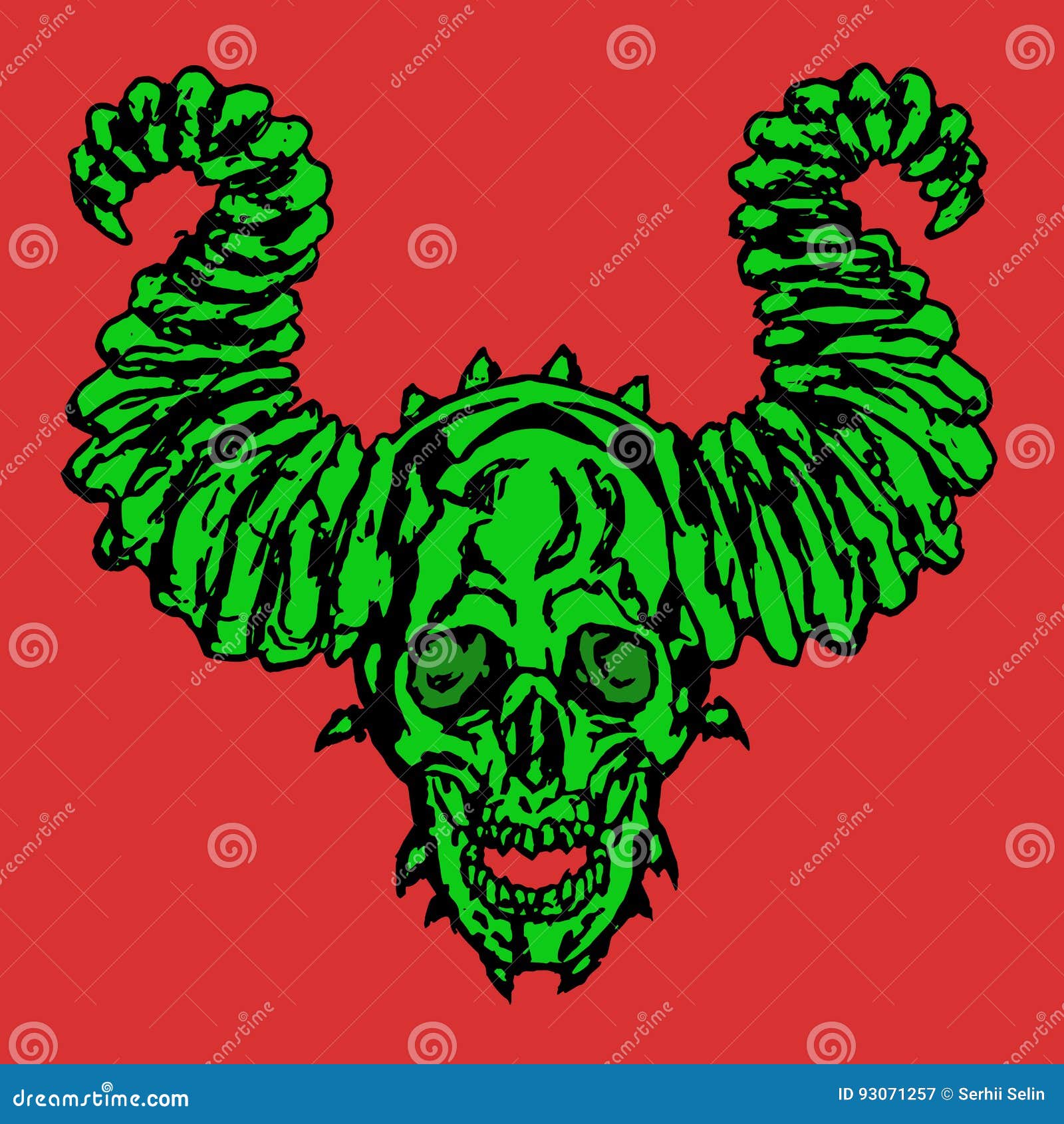 Horror Demonic Skull Symbol Stock Photo | CartoonDealer.com #47773968